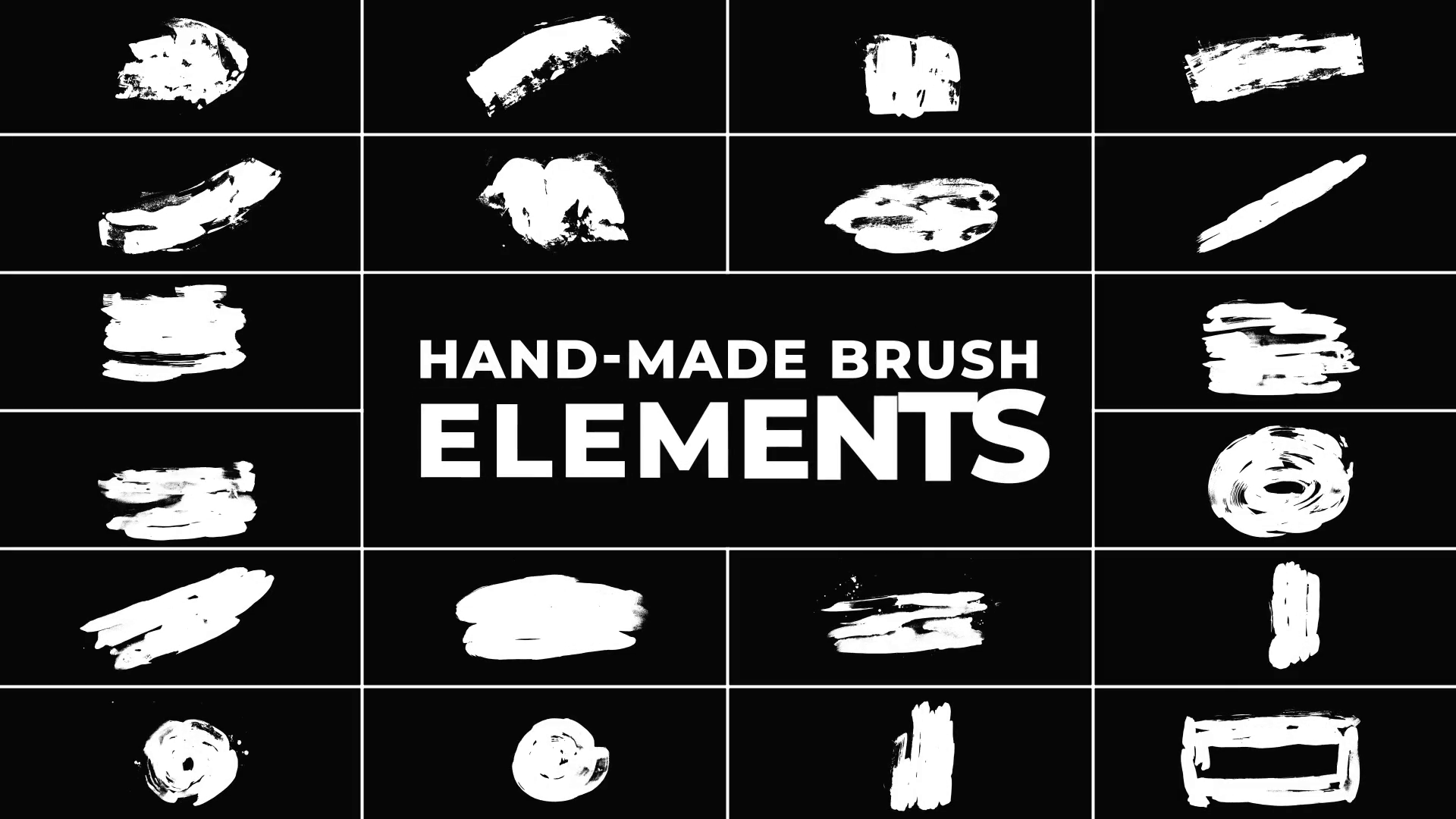 AE Template: Hand Made Brush Elements | Effects SBV-348928775 - Storyblocks