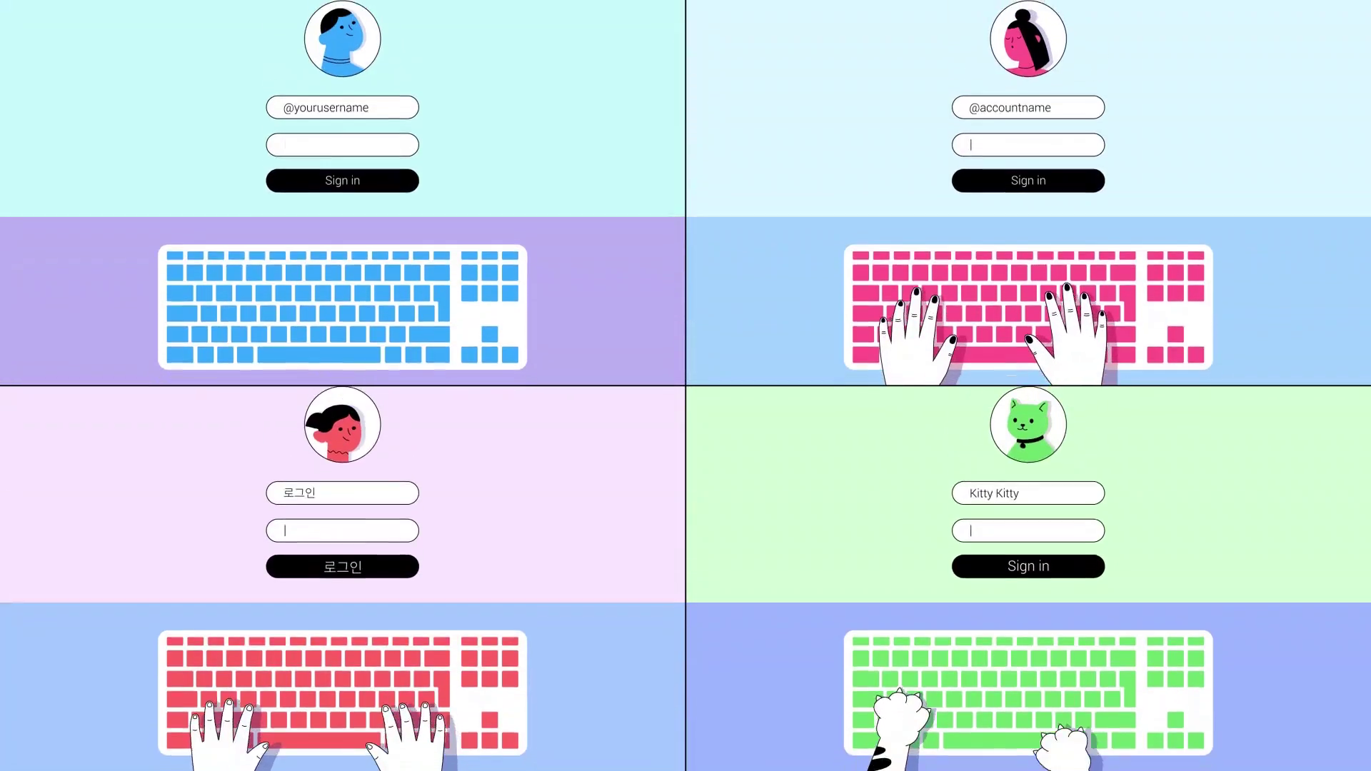 Keyboard Login Explainer Premiere Pro Template SBV-349088975 - Storyblocks