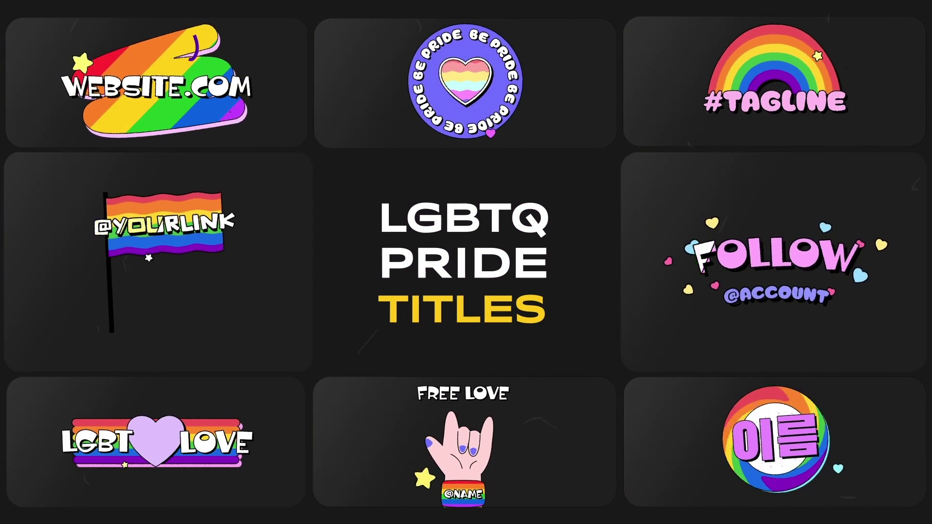 Lgbtq Pride Titles Premiere Pro Template SBV-352127244 - Storyblocks