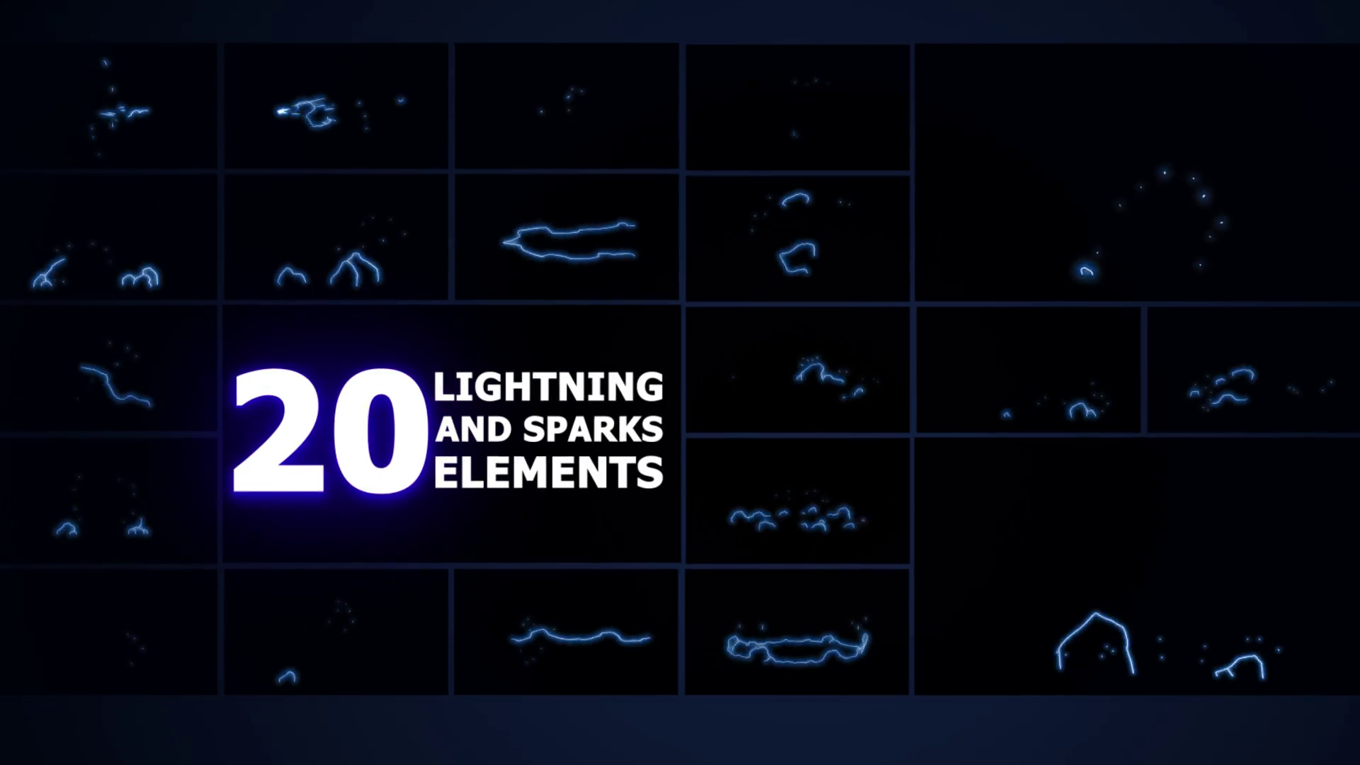 AE Template: Lightning Sparks Elements | Effects SBV-351912937 - Storyblocks