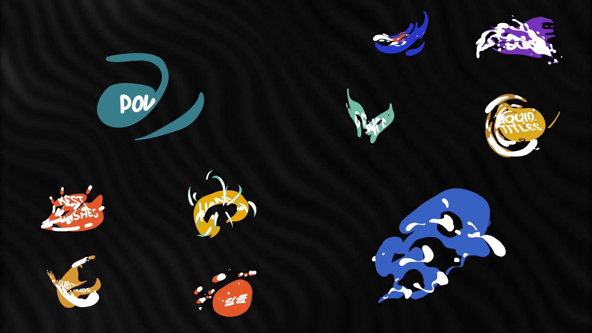 AE Template: Liquid Plate Titles | Effects SBV-348859848 - Storyblocks