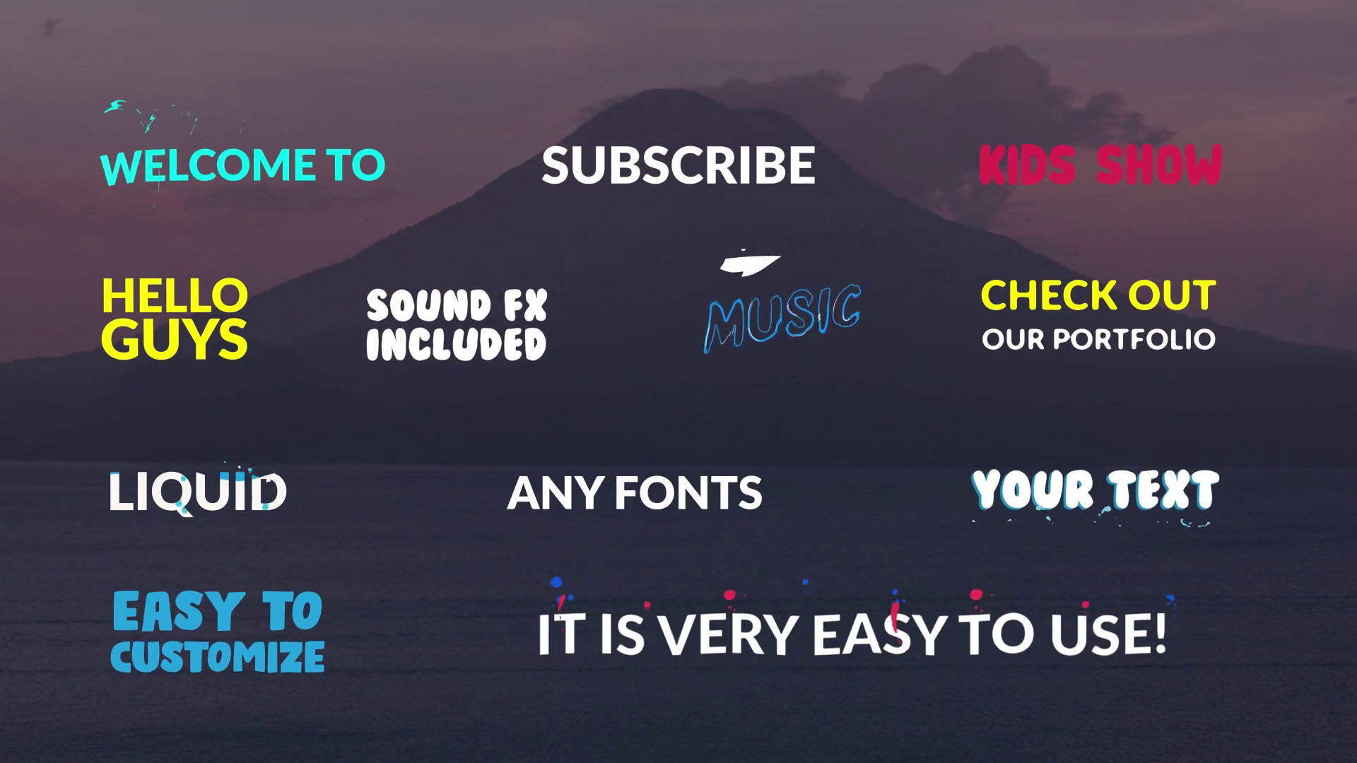 Liquid Titles | Effects Template SBV-346427000 - Storyblocks
