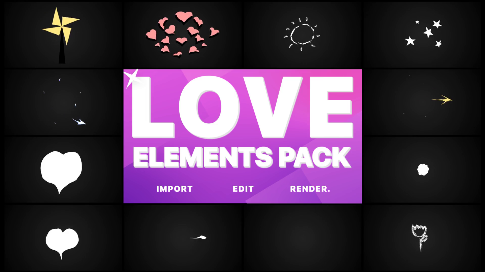 Love Elements Transitions Is Cool Motion Stock Footage SBV-338461030 ...