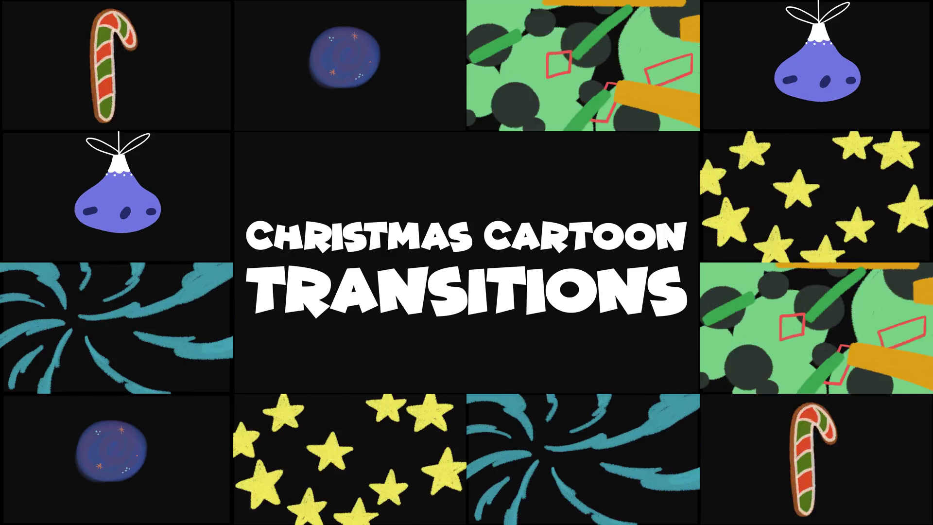 Christmas Cartoon Transitions Is Festive Stock Footage SBV-348638242 ...