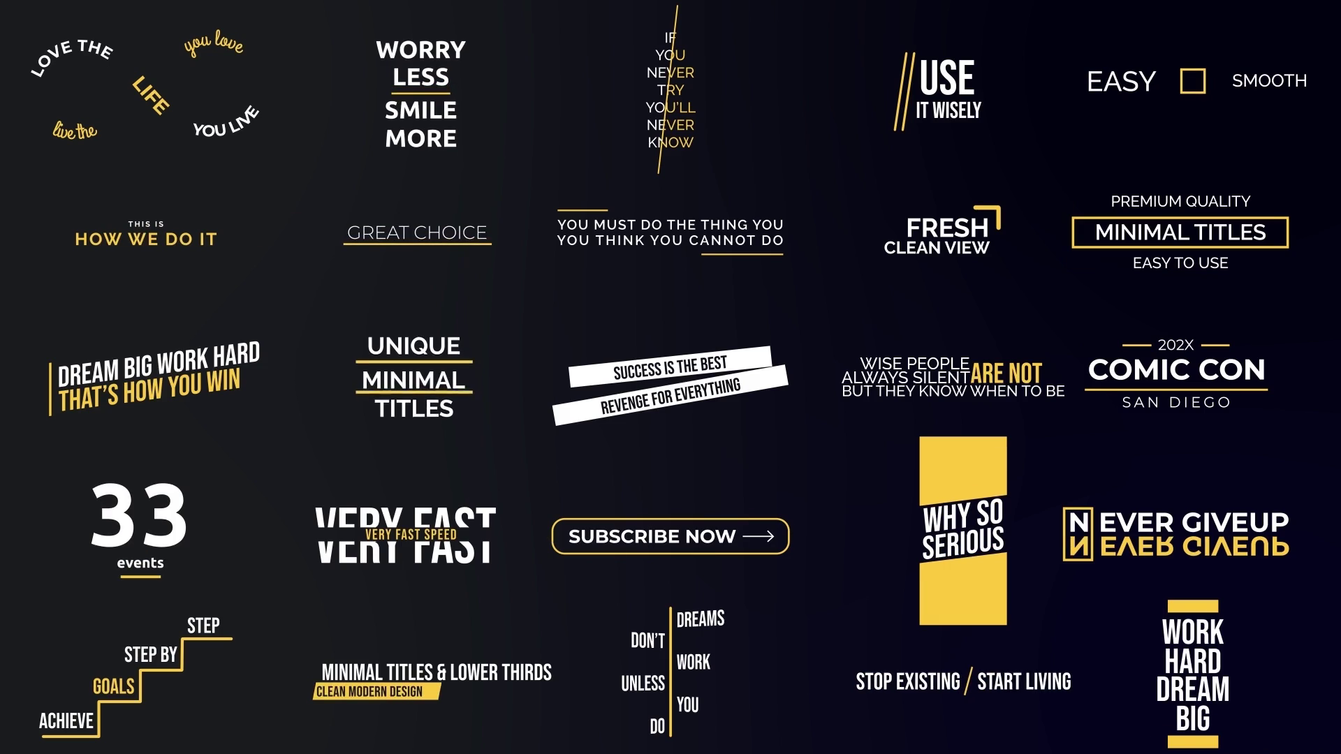 Minimal Titles Lower Thirds | Premiere Pro Template SBV-349204877 ...