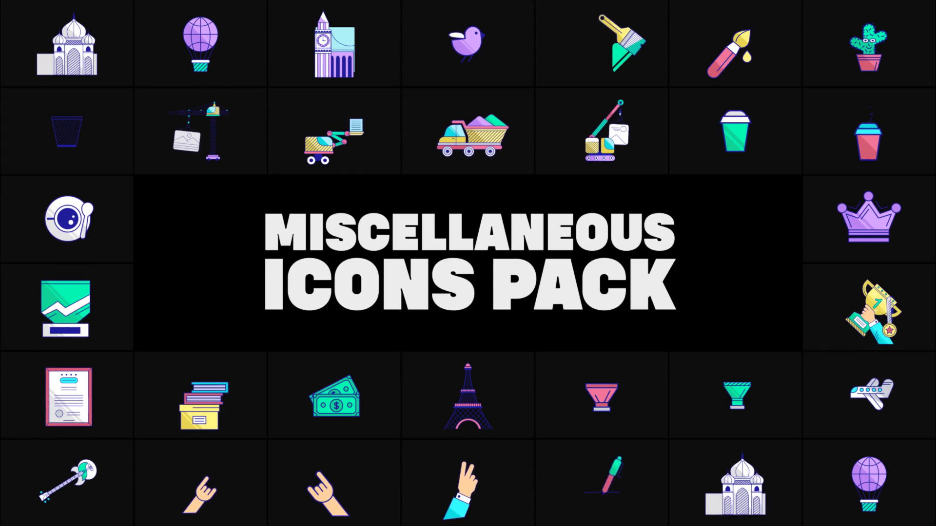 Miscellaneous Icons 02 Is Vibrant Motion Stock Motion Graphics SBV ...