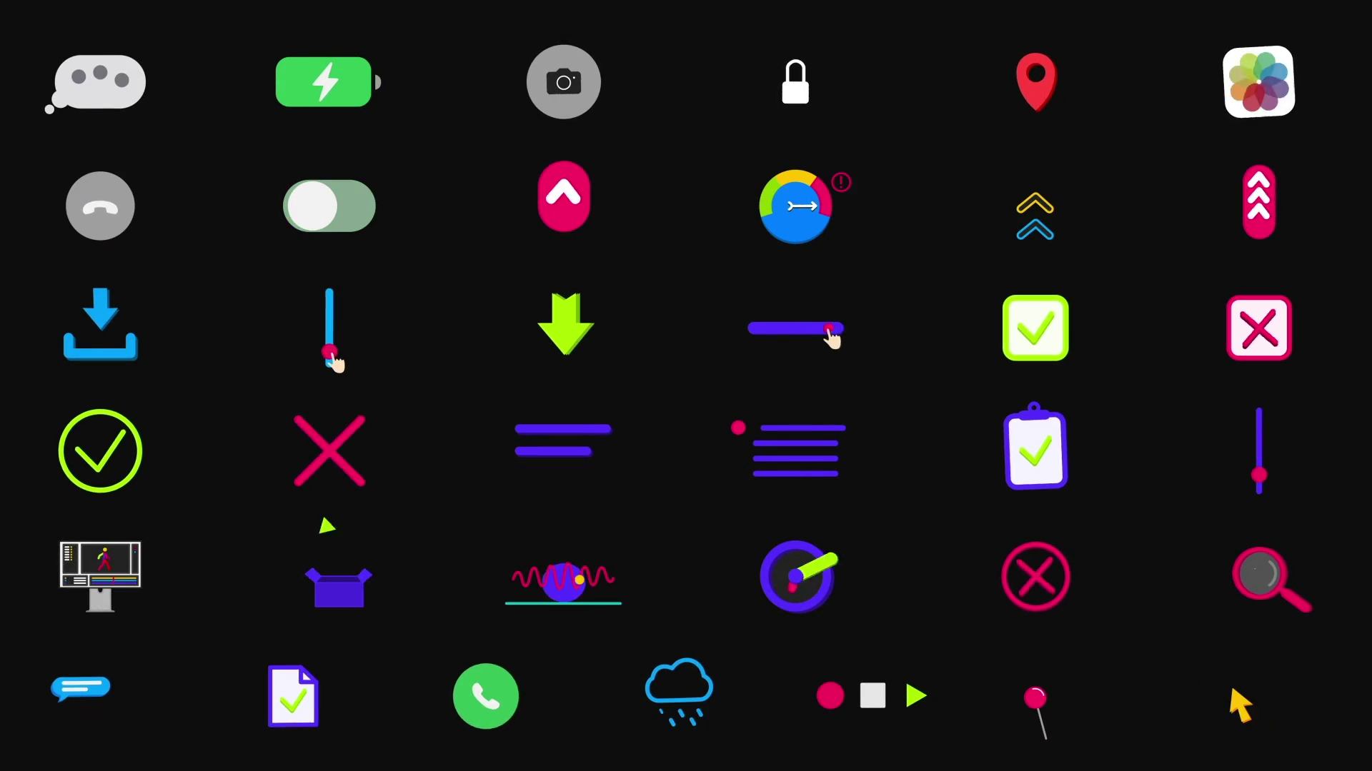 AE Template: Mobile App Interface Icons Effects SBV-352059072 - Storyblocks