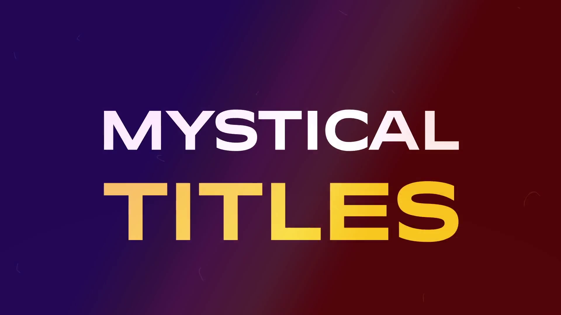 Mystical Elements Titles Effects Template SBV-348544307 - Storyblocks