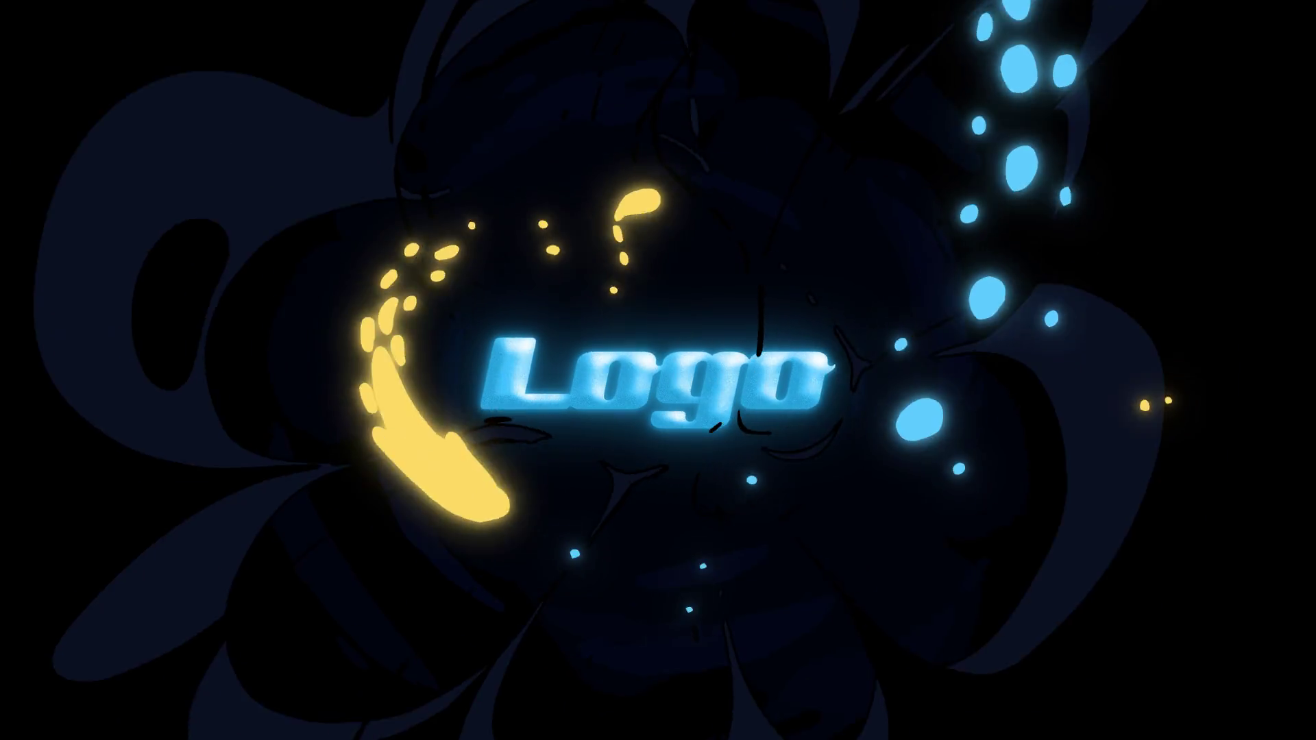 Neon Drops Logo Premiere Pro Template SBV-349204865 - Storyblocks