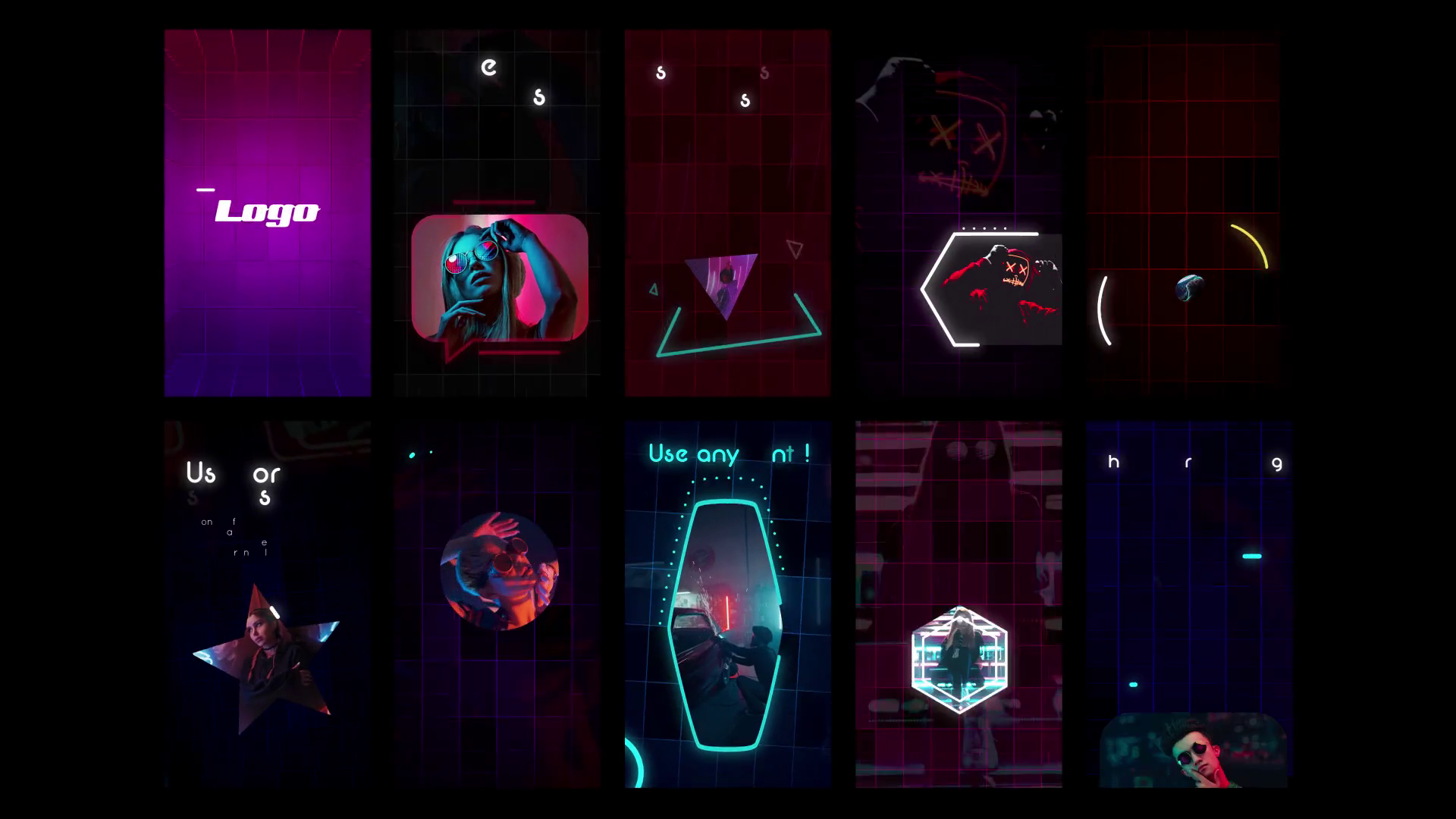 Neon Stories Effects Template SBV-347028493 - Storyblocks