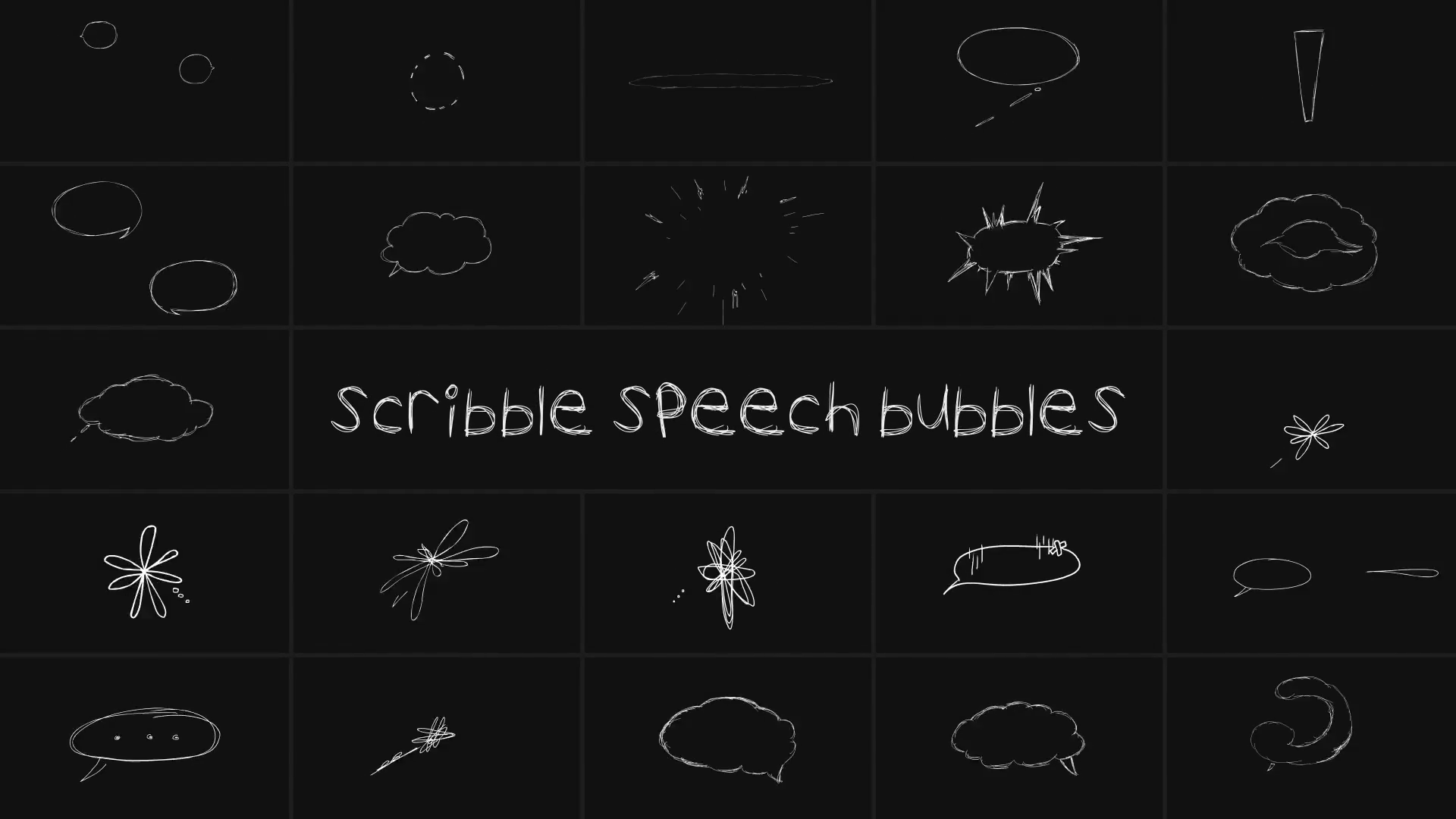 Scribble Speech Bubbles Premiere Pro Template SBV-349211910 - Storyblocks