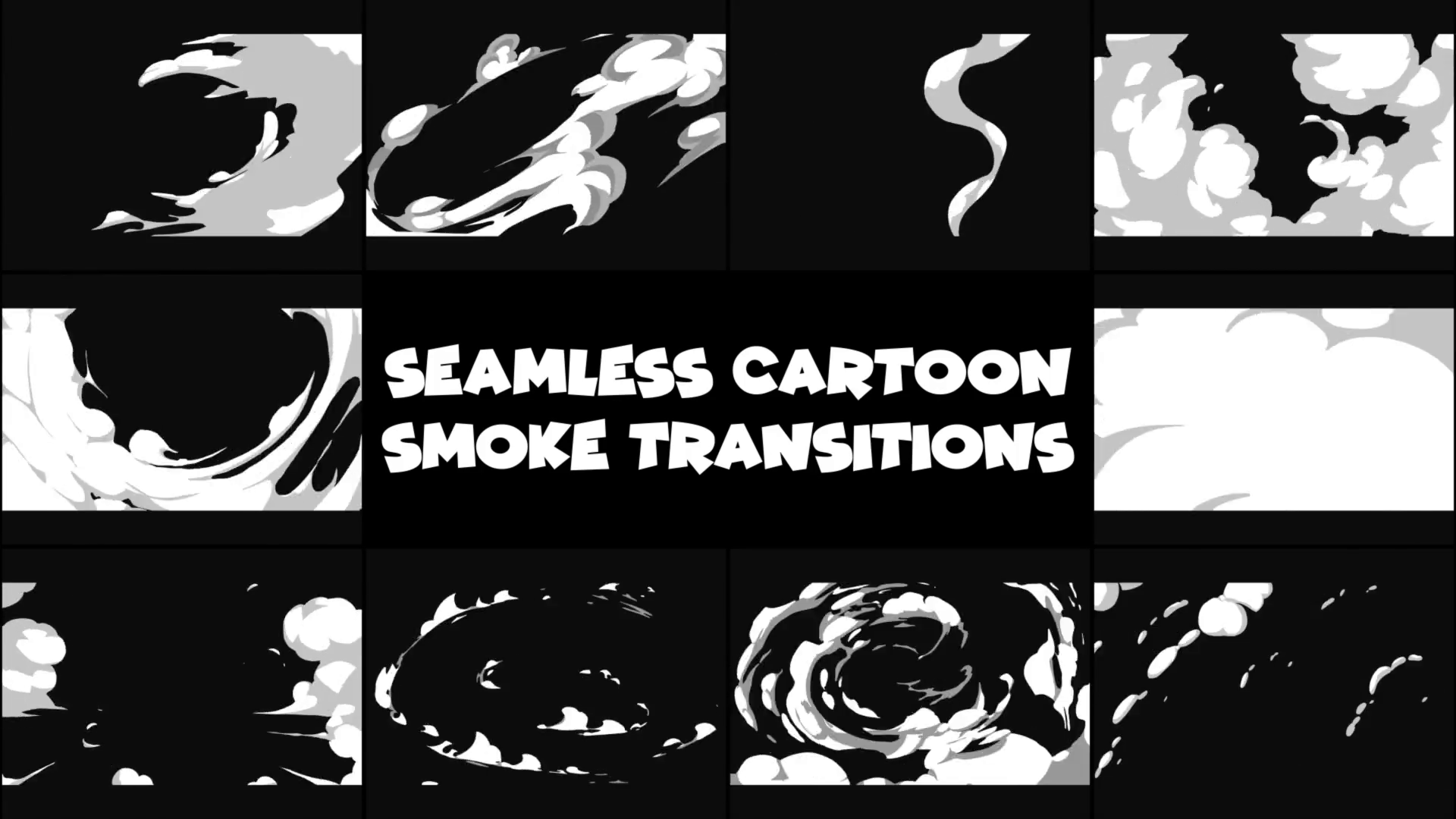 Seamless Cartoon Smoke Transitions Is Stock Footage SBV-347447334 ...