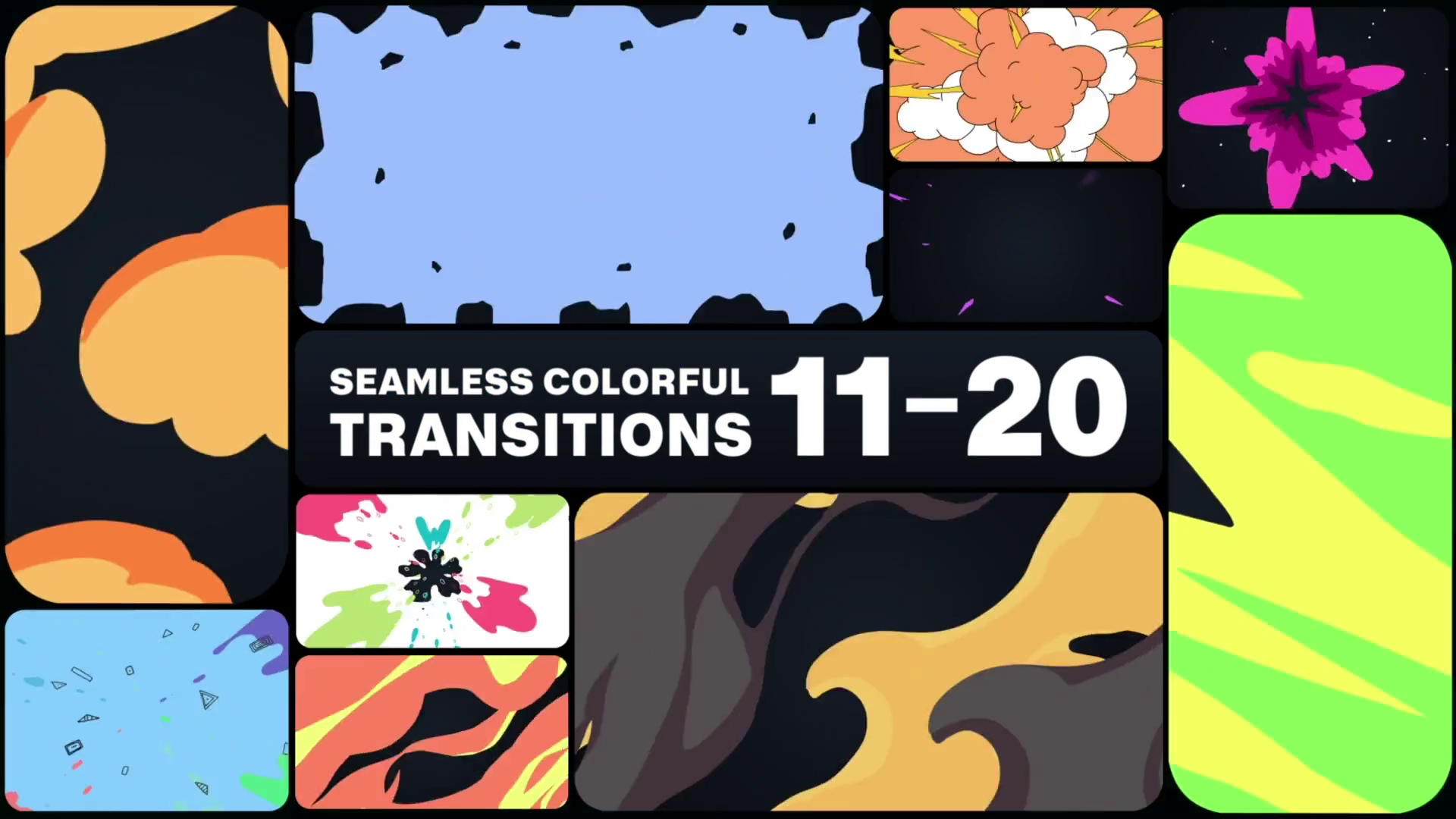 Seamless Colorful Transitions Premiere Pro Template SBV-348443974 ...