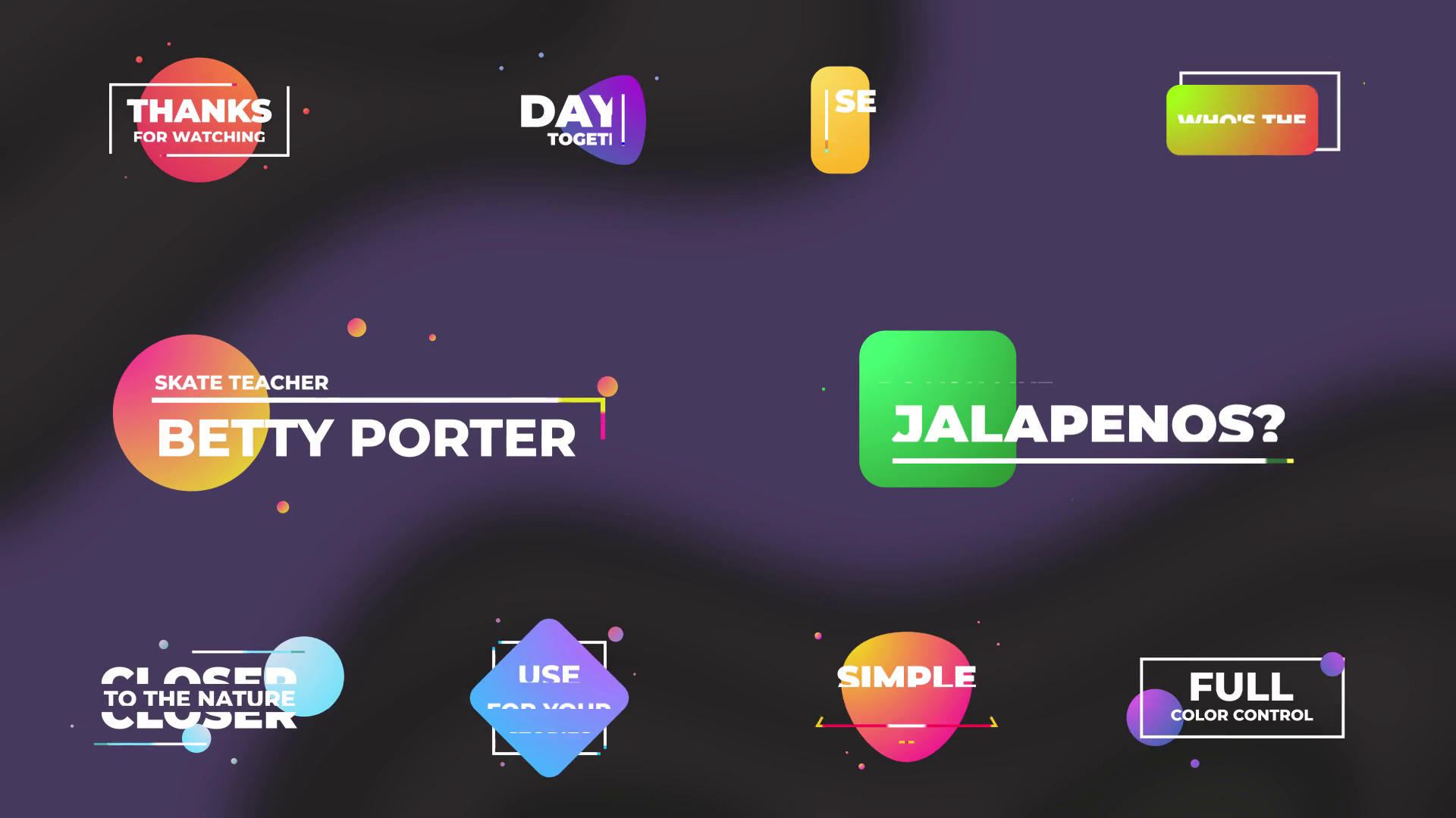 Simple Colorful Titles for After Effects 00:52 SBV-347054396 - Storyblocks