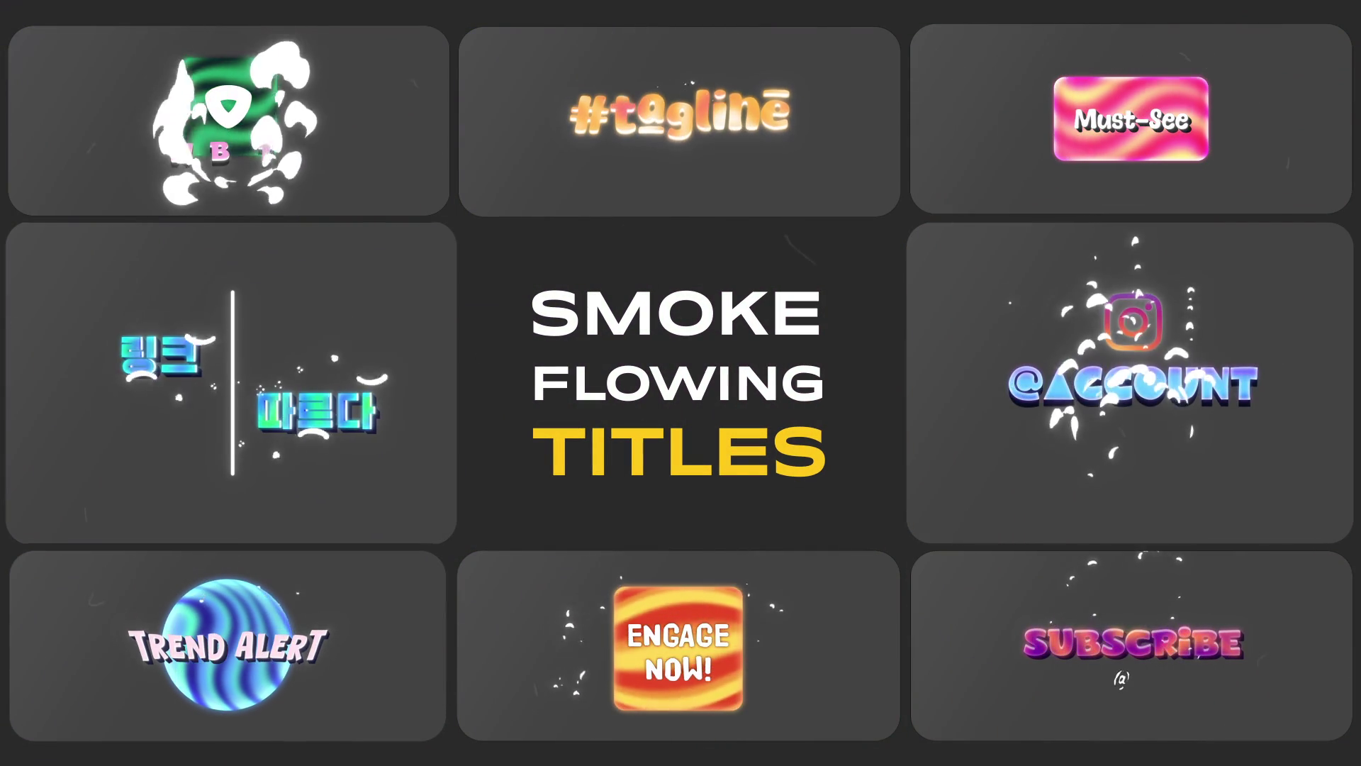AE Template: Smoke Flowing Titles | Effects SBV-352117701 - Storyblocks