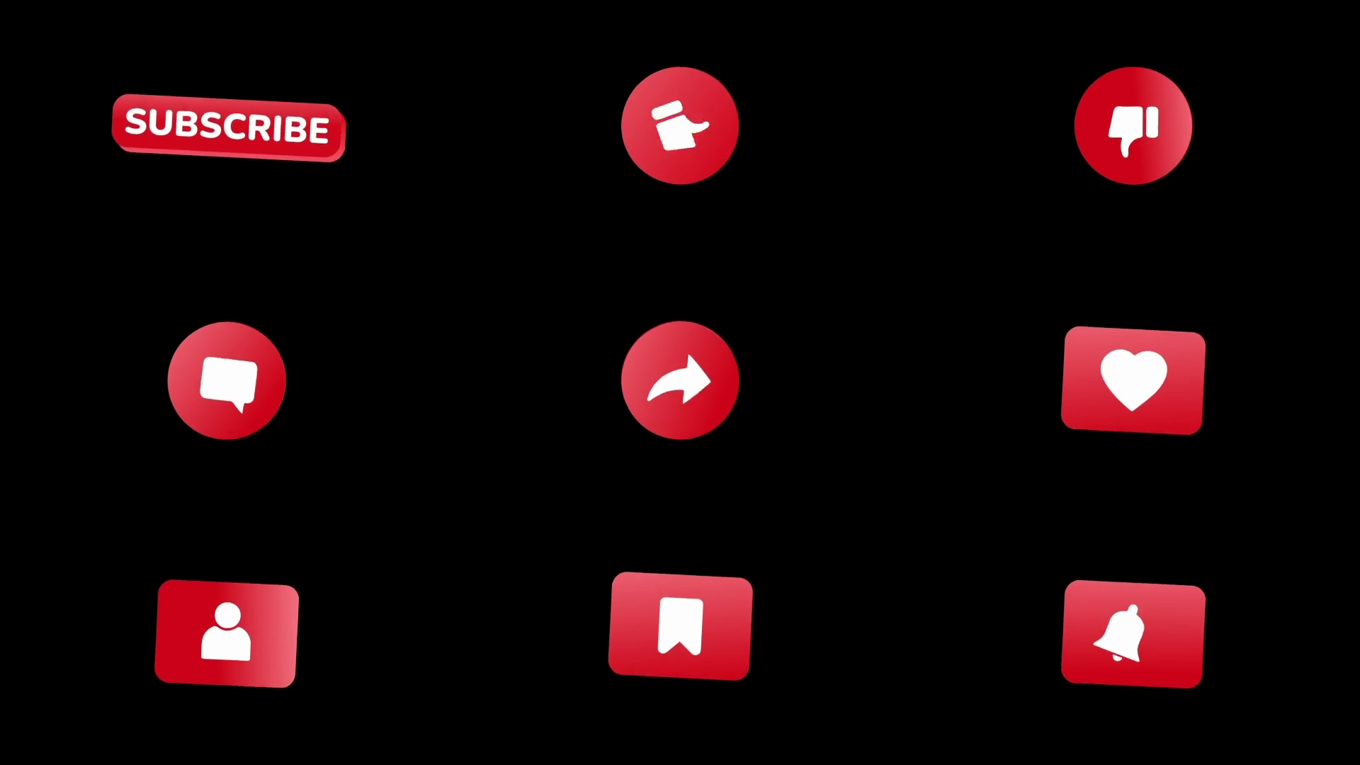 Social Media Buttons Premiere Pro Template SBV-353688422 - Storyblocks