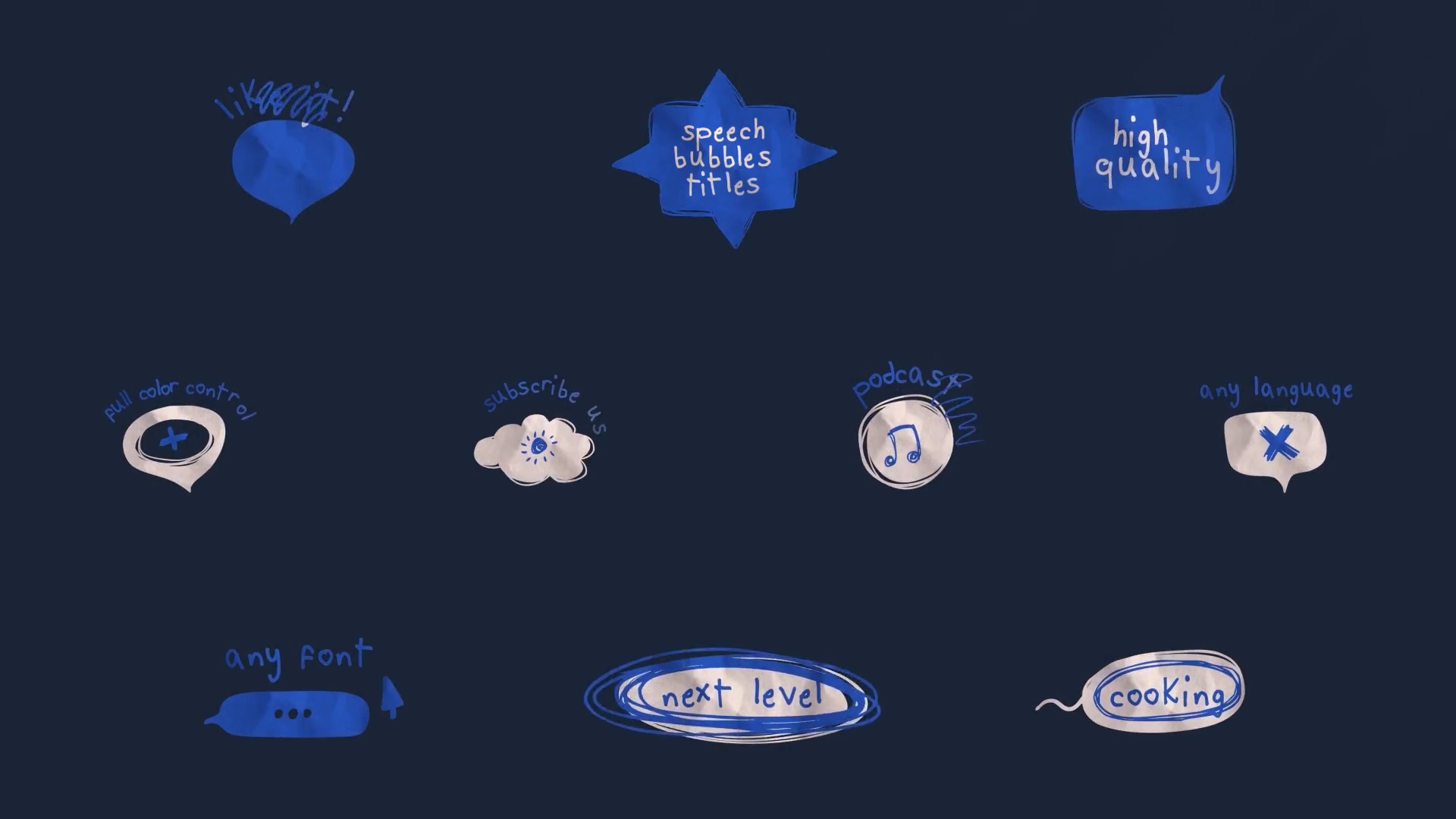 Speech Bubbles Titles Effects Template SBV-347471348 - Storyblocks