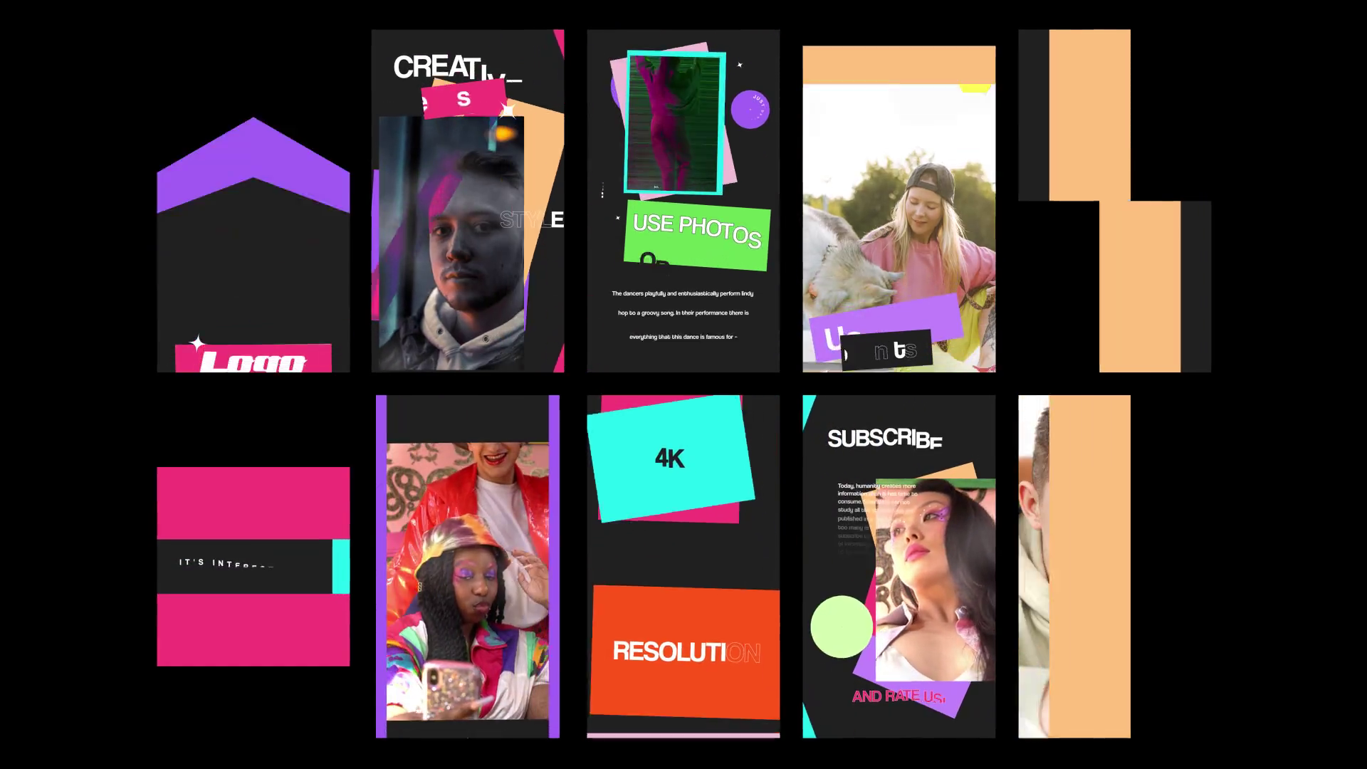 Trendy Colorful Stories Effects Template SBV-347131135 - Storyblocks