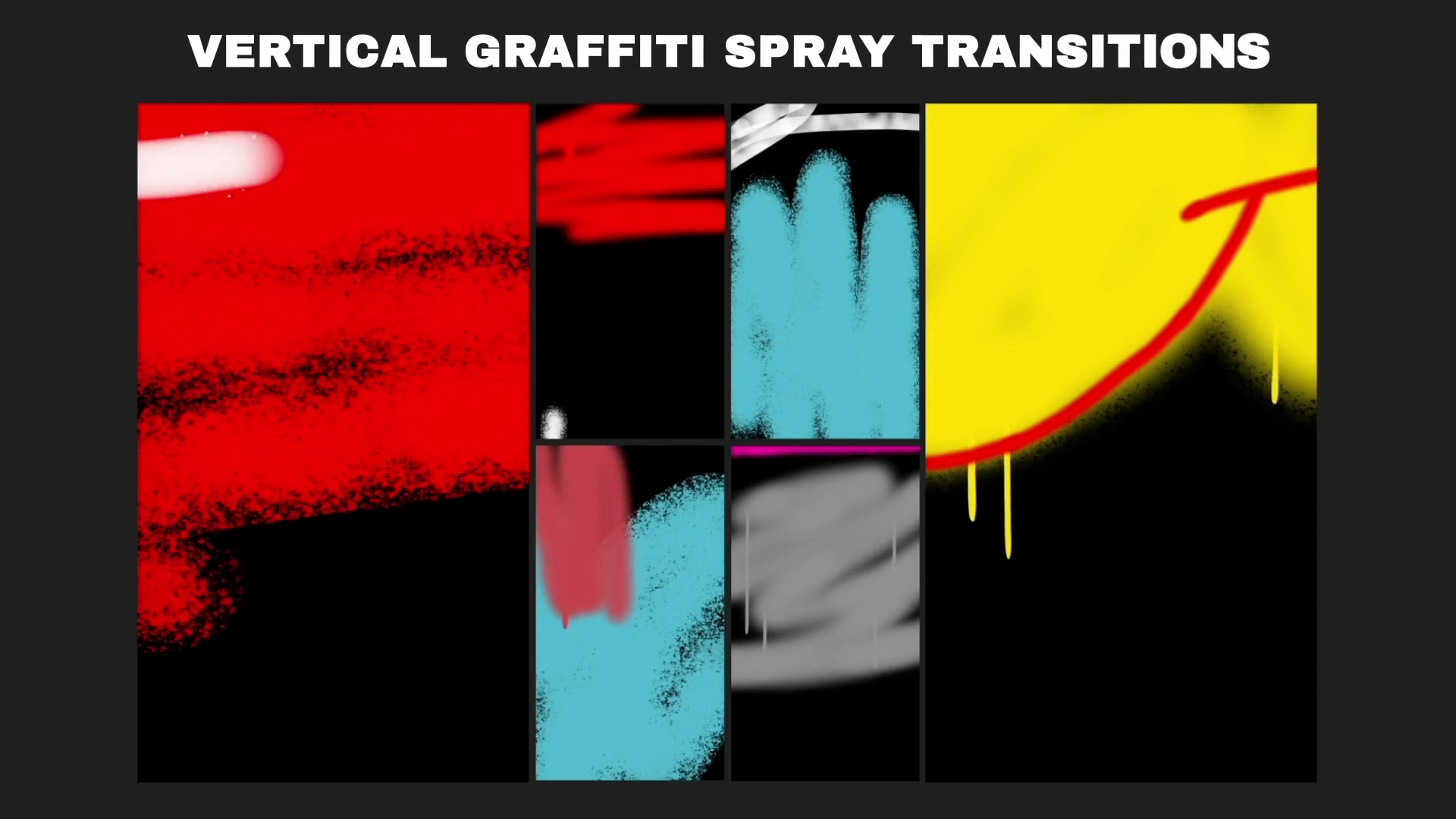AE Template: Vertical Graffiti Spray Transitions | Effects SBV-352099356 - Storyblocks
