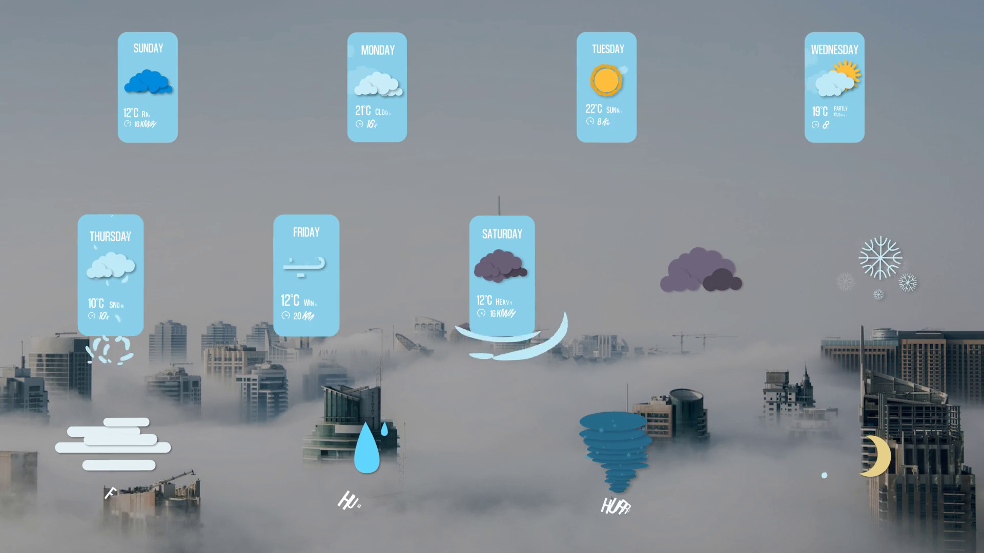 Weather Forecast Titles Effects Template SBV-347745098 - Storyblocks