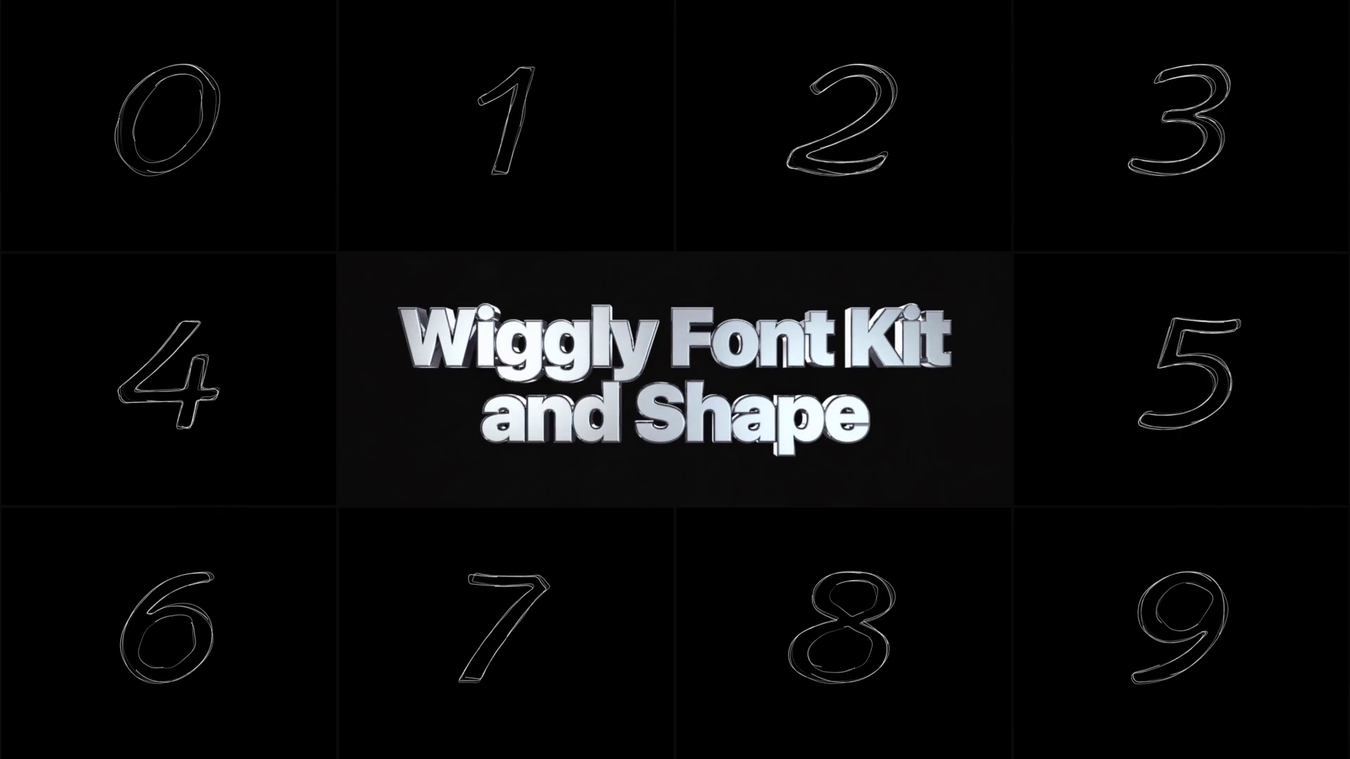 Wiggly Font Kit Shape Number Is Unique Stock Footage SBV-348433415 ...