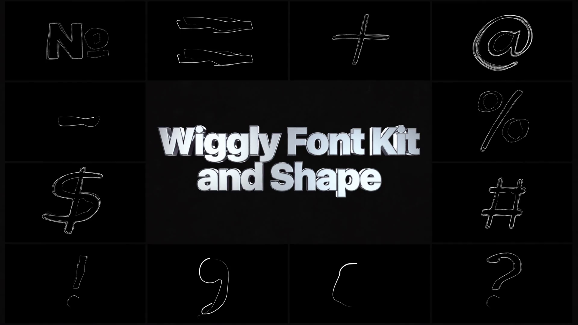 Wiggly Font Kit Shape Symbols Is Unique Stock Footage SBV-348433424 ...