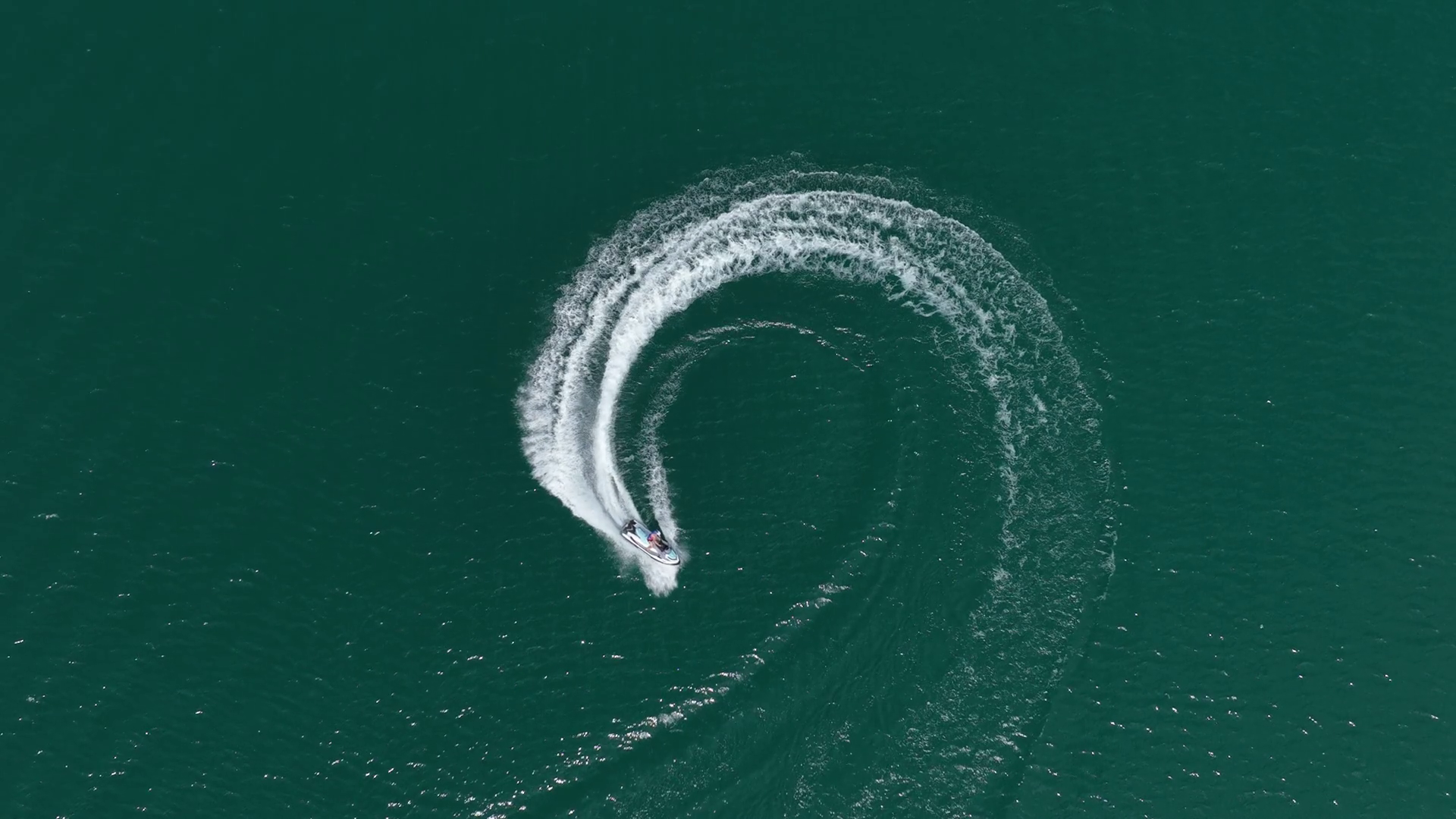 Rider Creates Circular Wake Pattern On Open Stock Footage SBV-352536340 ...
