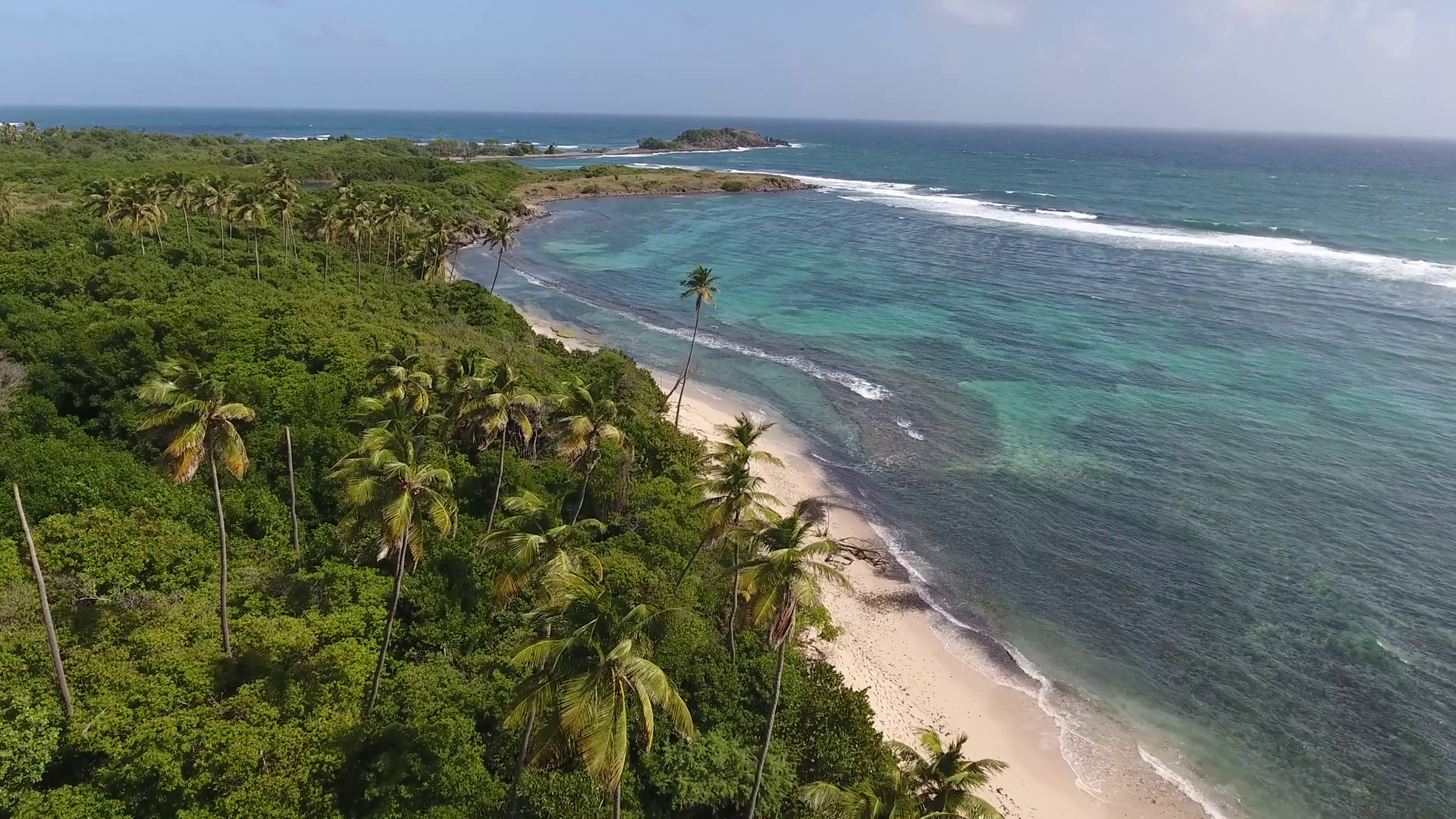 Aerial Drone Shot Of Beautiful Beach Lagoon Stock Footage SBV-328083140 ...