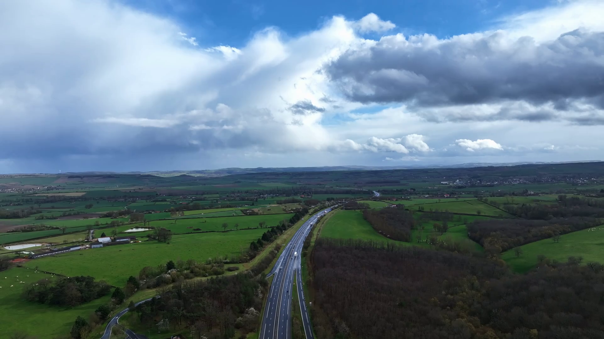 Road Crossing Fields France Countryside Stock Footage SBV-348476267 ...