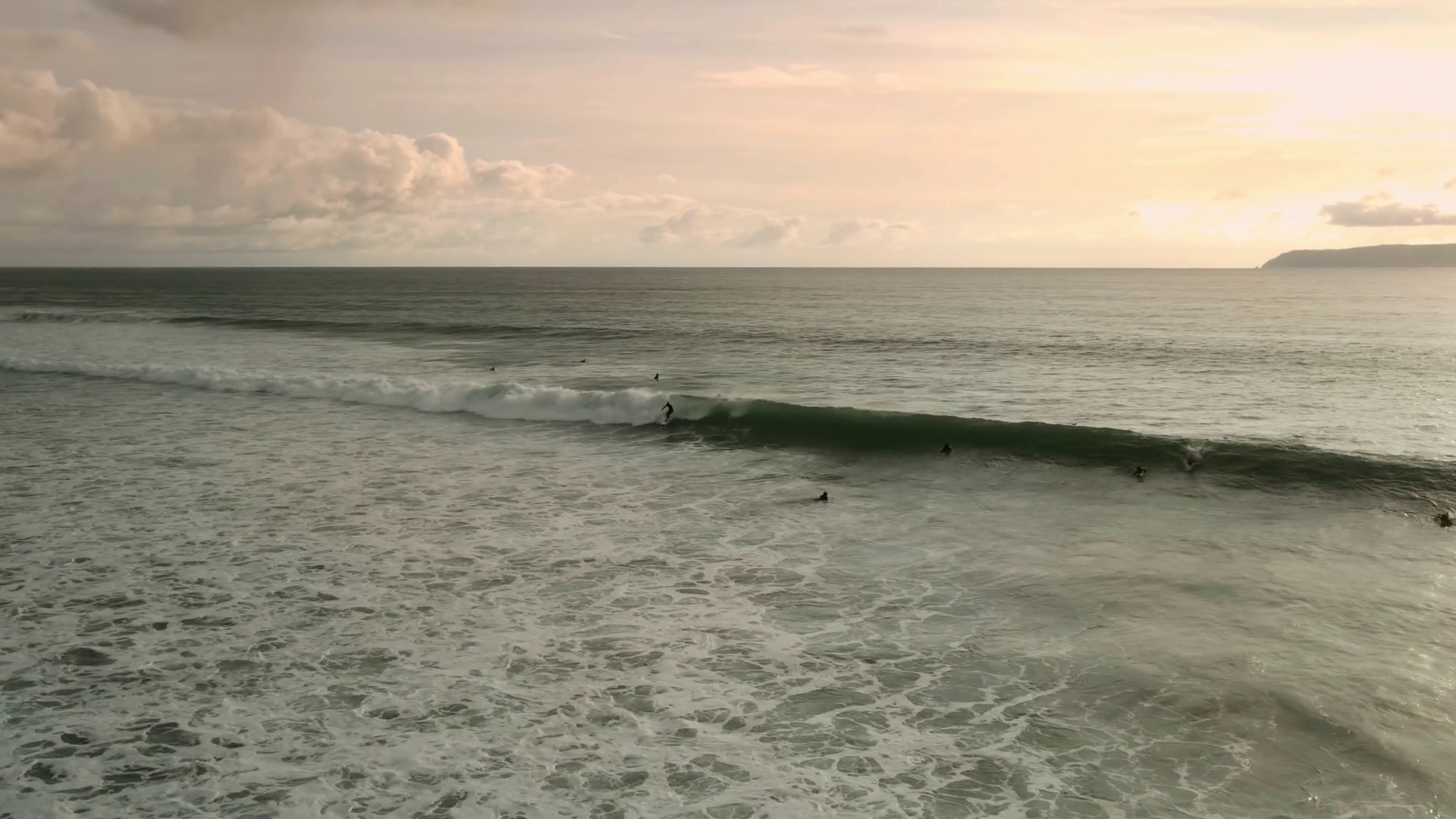 White-foamed Sea Churns Surfers Ride Waves Stock Footage SBV-348544555 ...