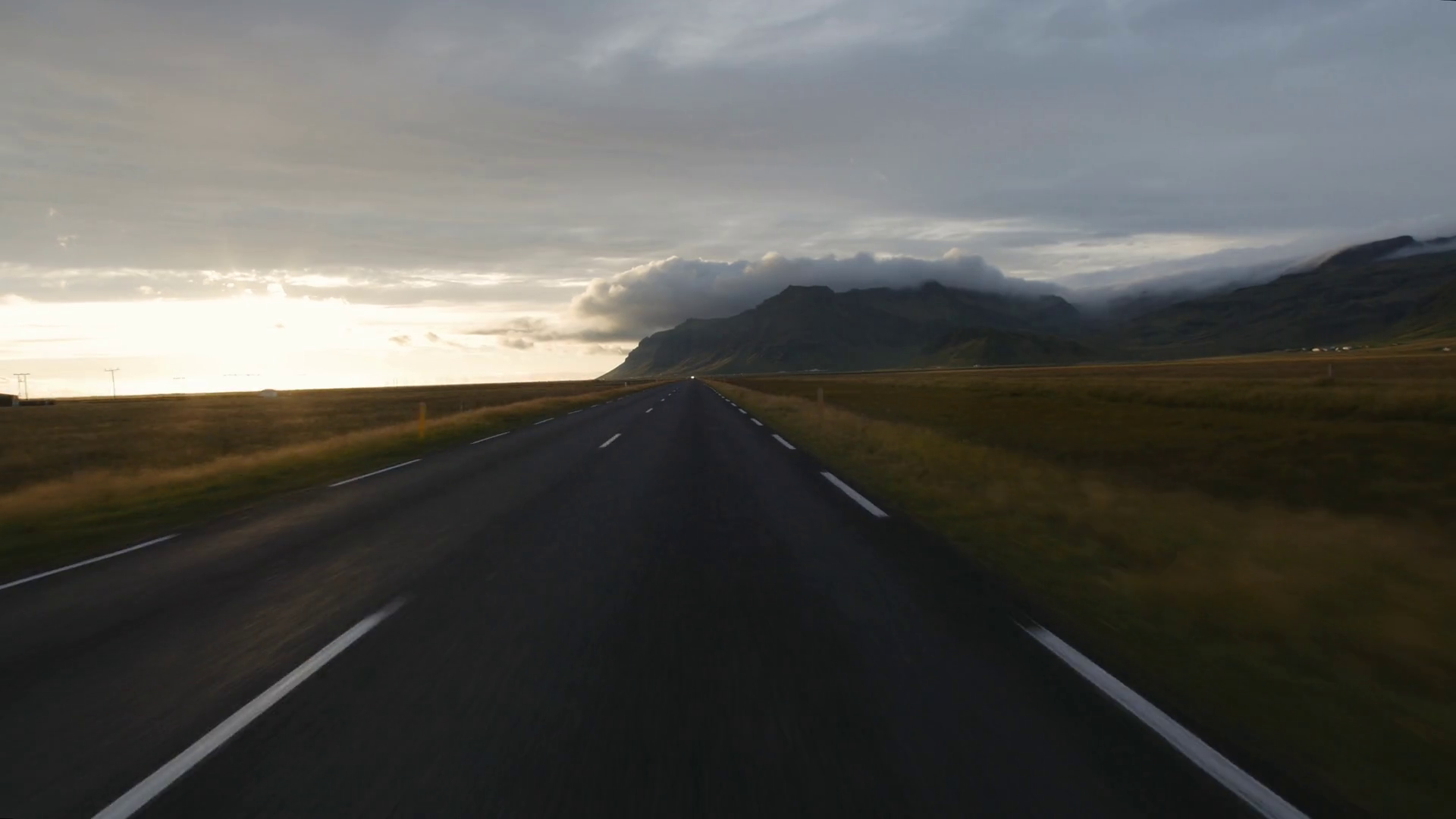 Fast Driving On Road View From Front Car In Stock Footage SBV-328059402 ...