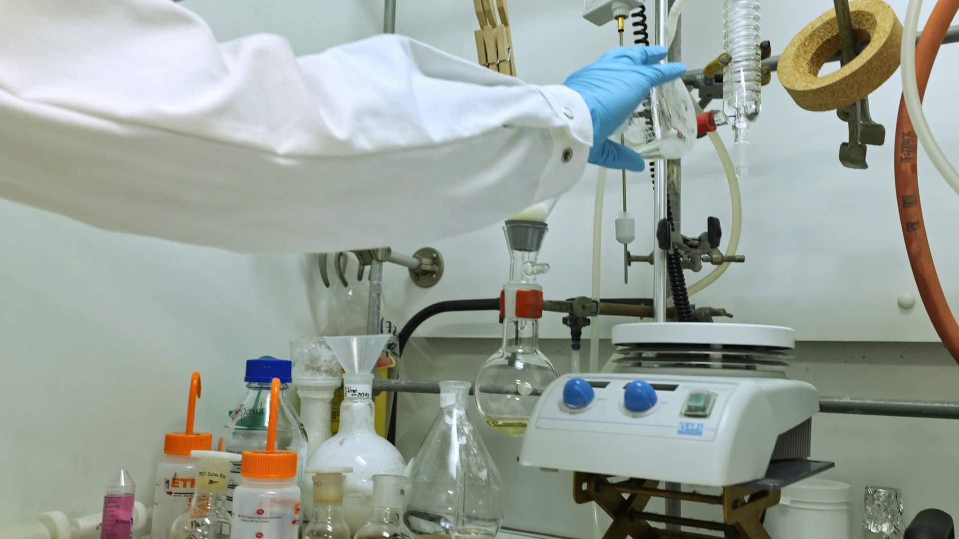 Scientists Mixing Solutions Chemical Analysis Stock Footage SBV ...