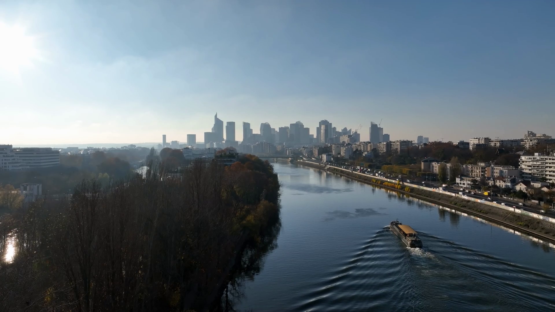 Aerial Paris: Seine's Beauty Île De La Stock Footage SBV-348486558 ...