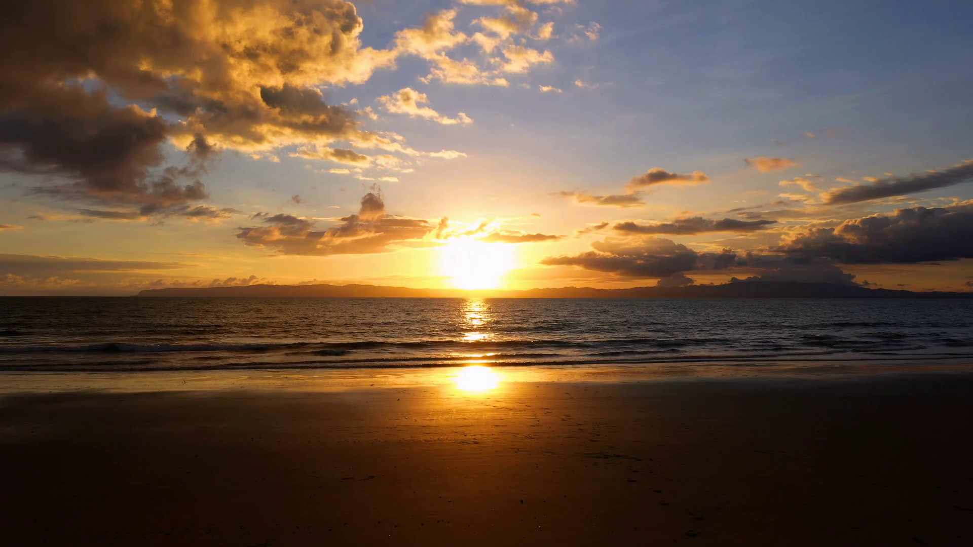 Sunset From Zancudo Beach Costa Rica Pacific Stock Footage SBV ...