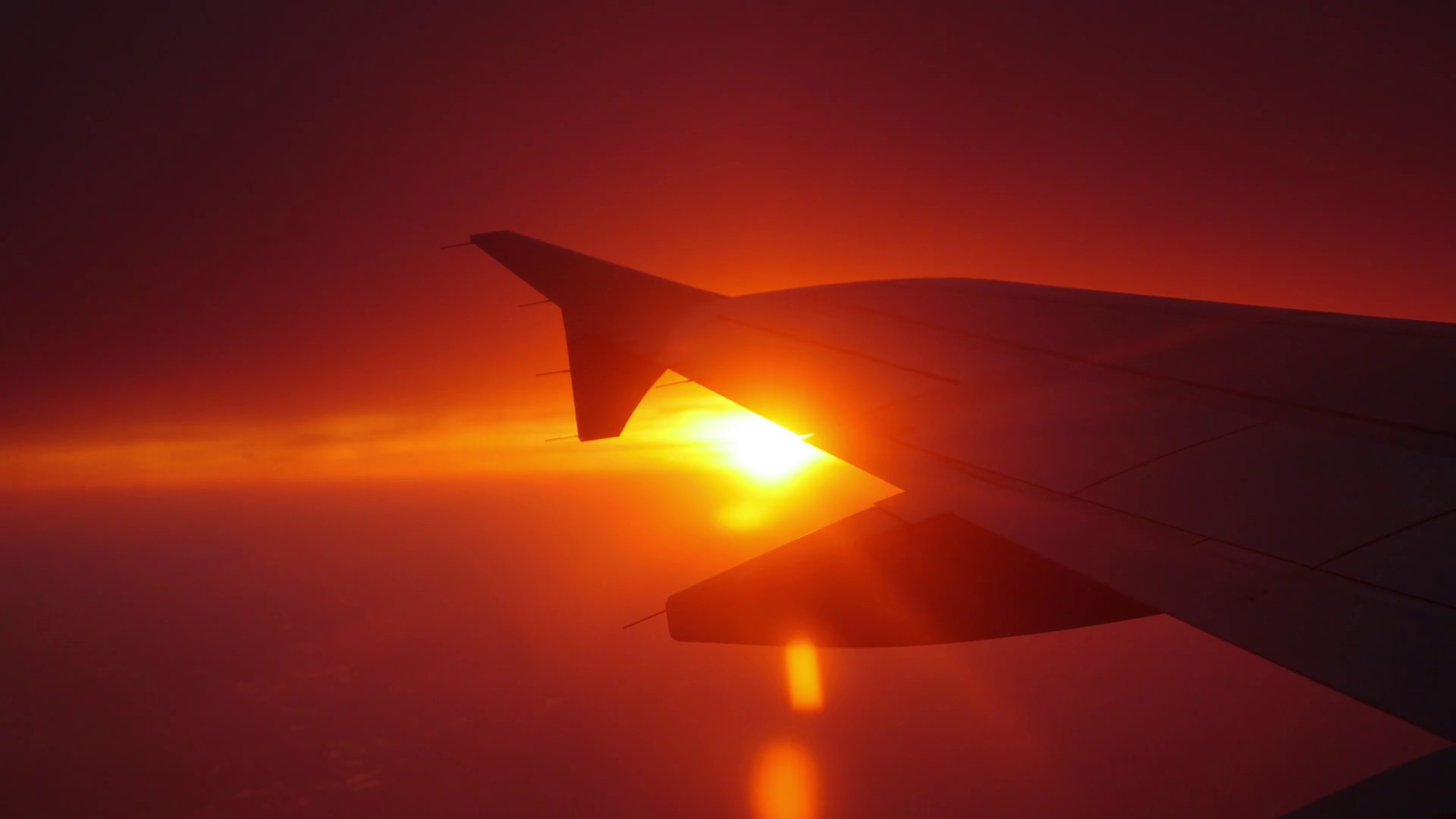 Window Point Of View Of Sun In Plane Seeing Stock Footage SBV-328039409 ...