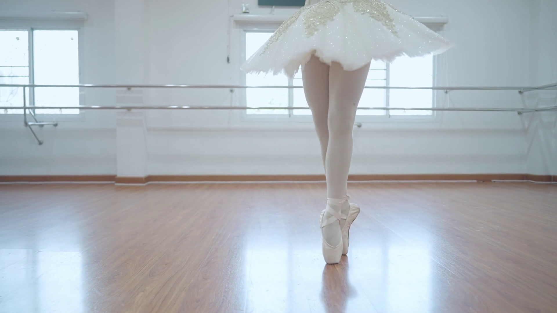 Low Angle Shot Of Ballet Dancer Feet Stock Footage SBV-349209908 ...