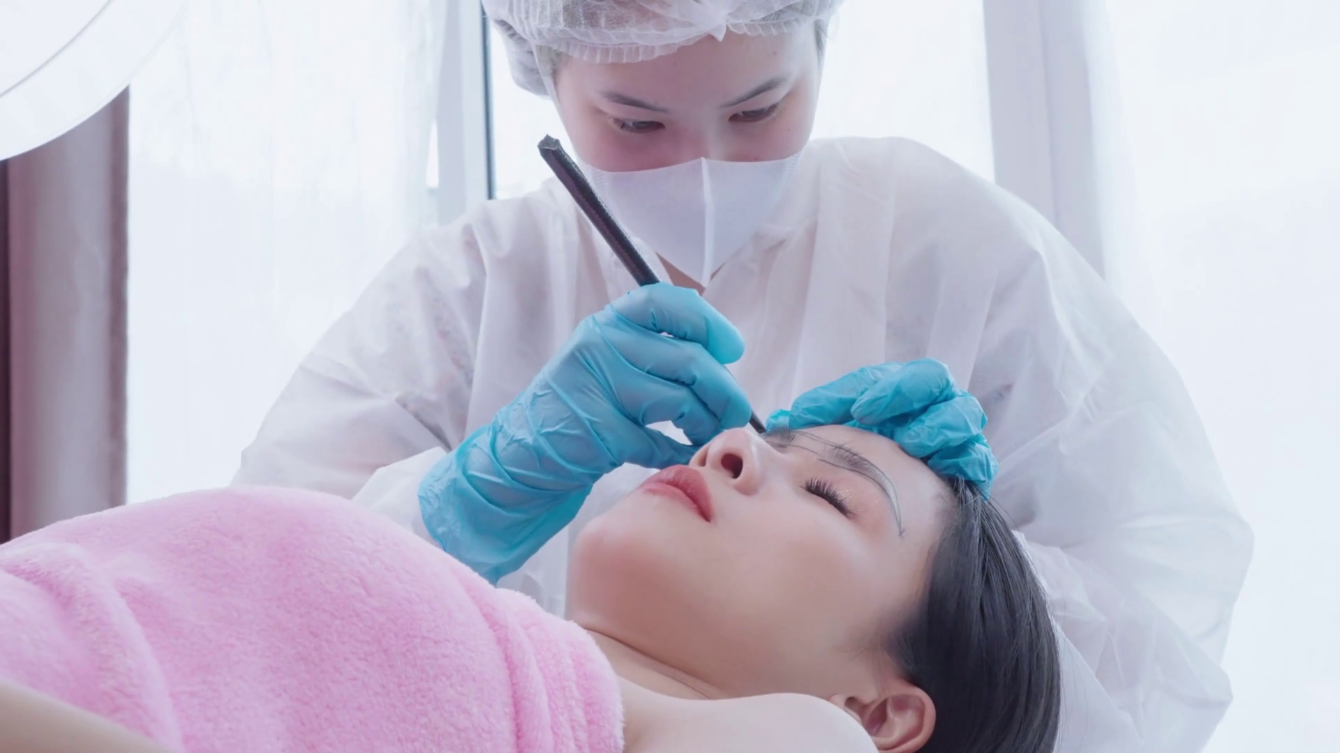 Medical Eyebrow Beautician Designs Permanent Stock Footage SBV ...