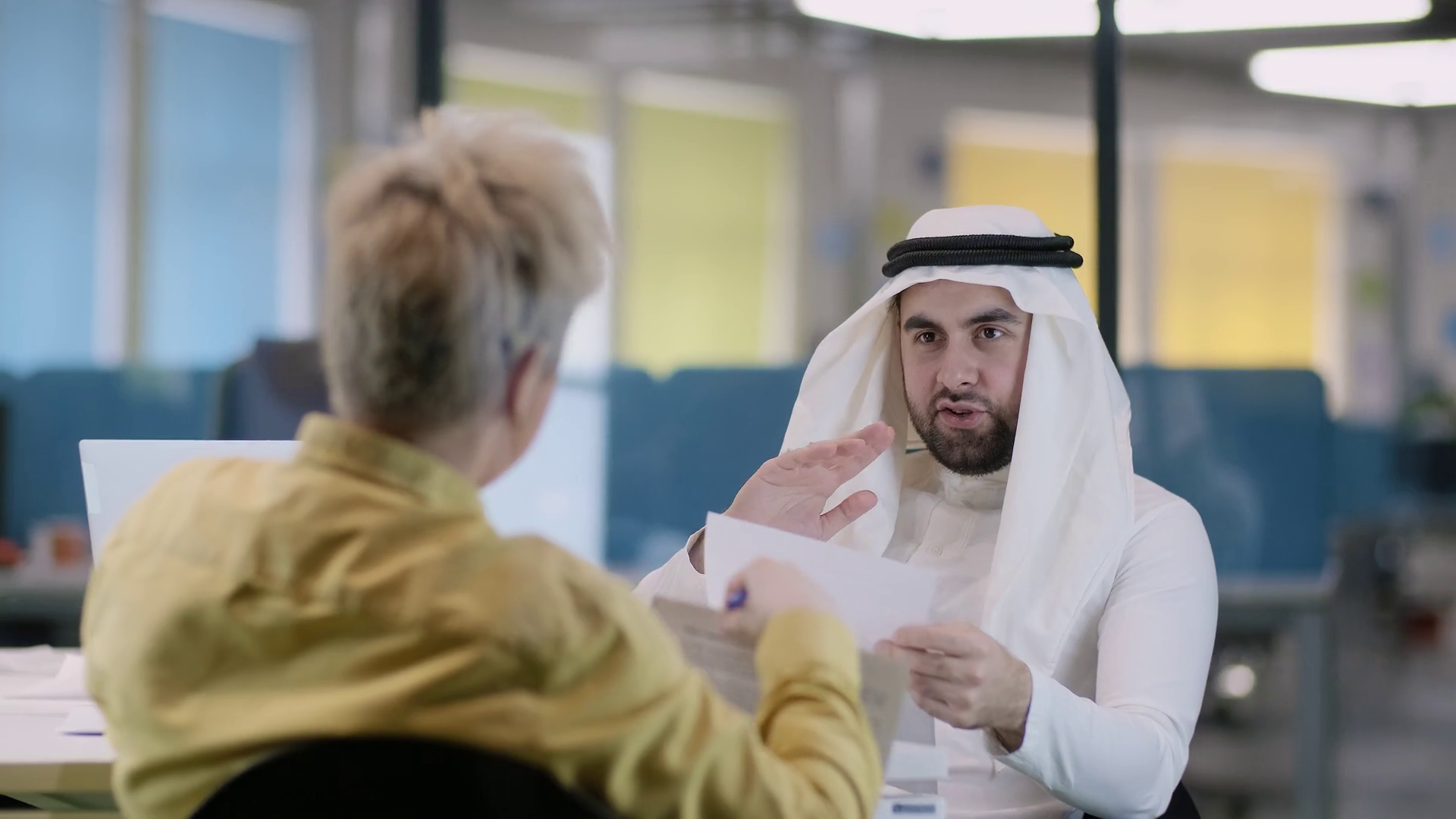 Arab Businessman In Business Meeting With Stock Footage SBV-338726860 ...