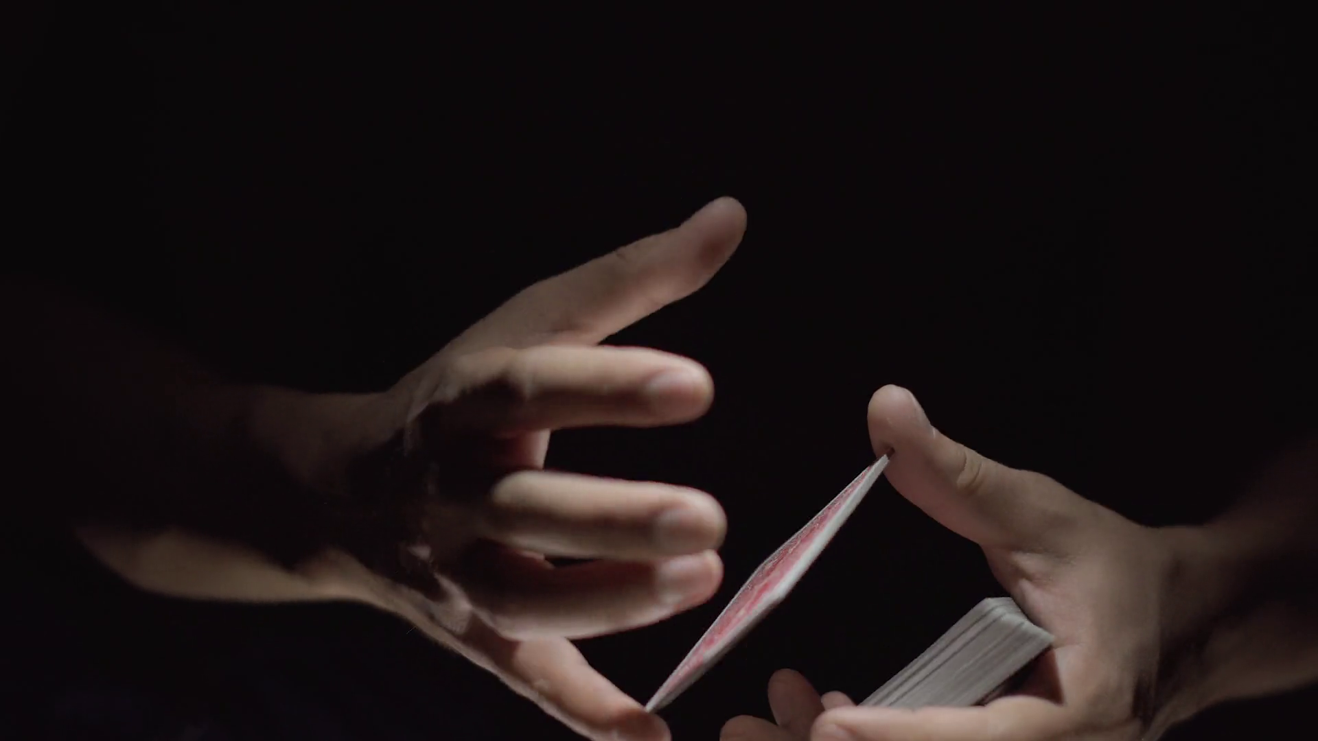 Close-up Of Magician's Hands Performing Card Stock Footage SBV ...