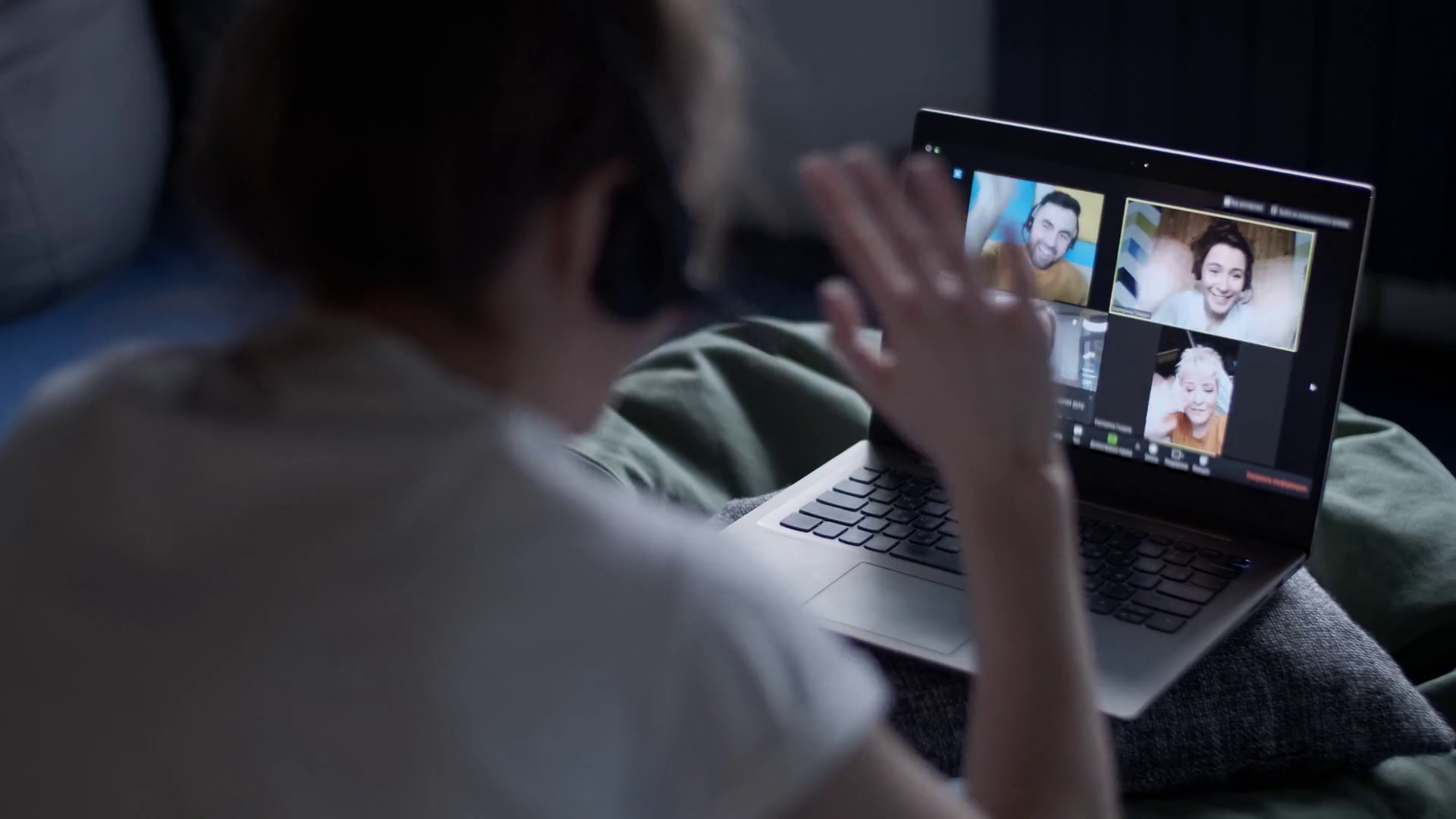 Online Group Video Call Conference Of Work Stock Footage SBV-338726826 ...