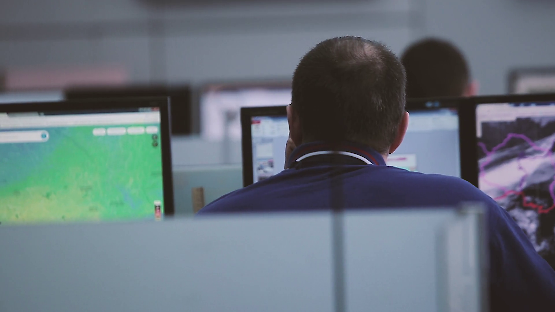 Work In Command Center Real-time Situation Stock Footage SBV-322627811 ...