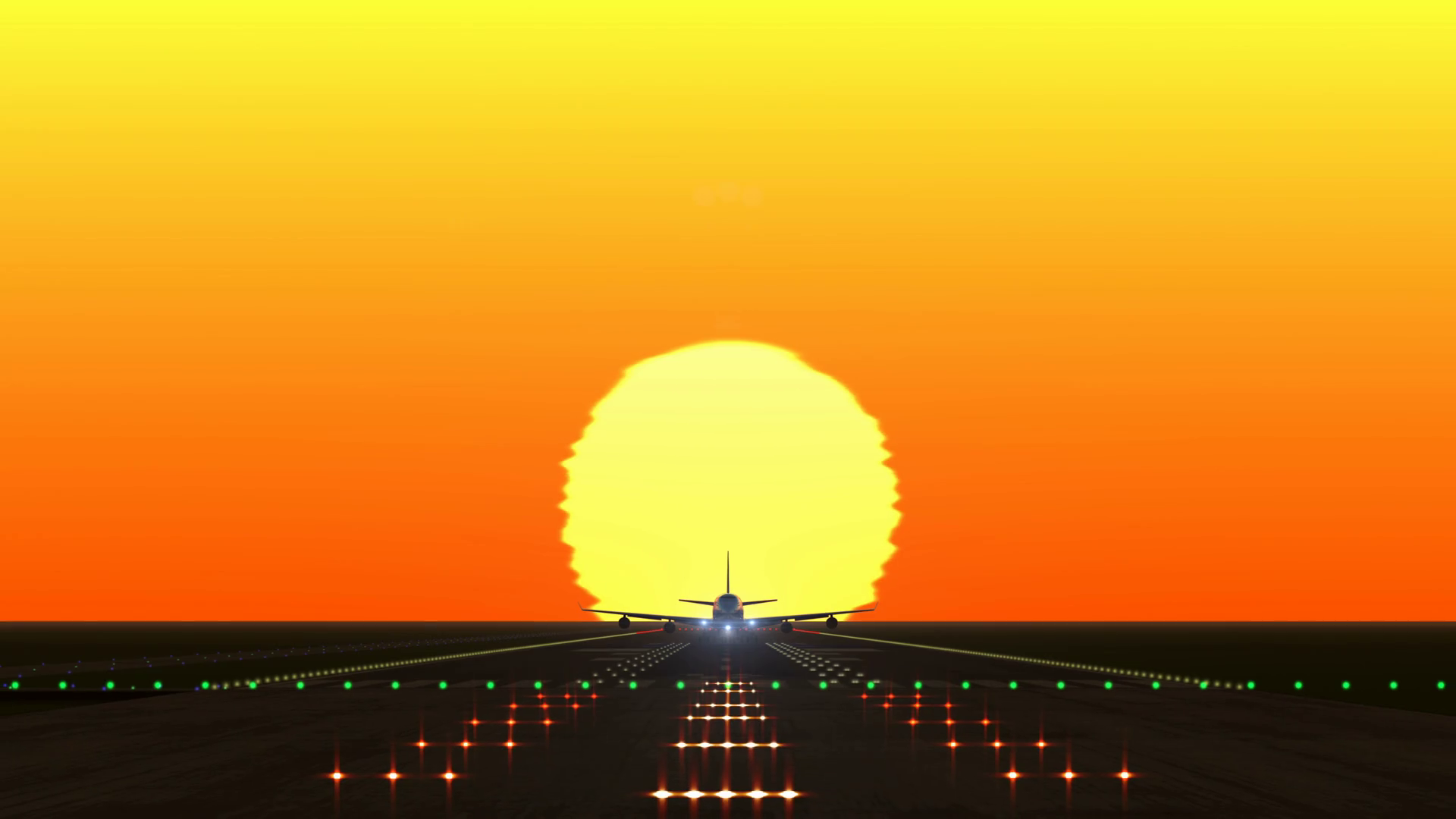 Animation Of Airplane Departing From Airport Stock Footage SBV ...
