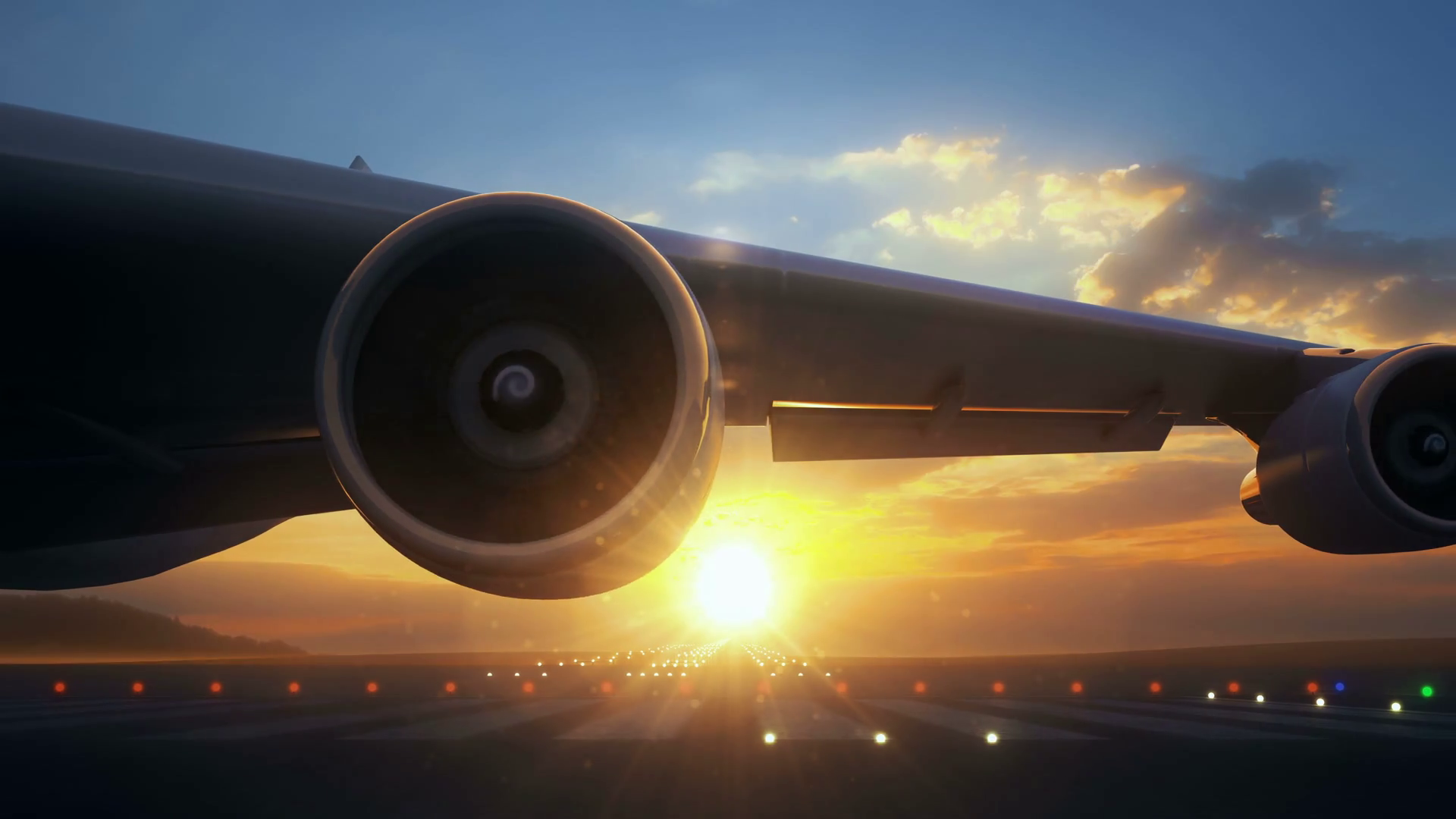 Camera Moving Close To Airplane Wing Showing Stock Motion Graphics SBV ...