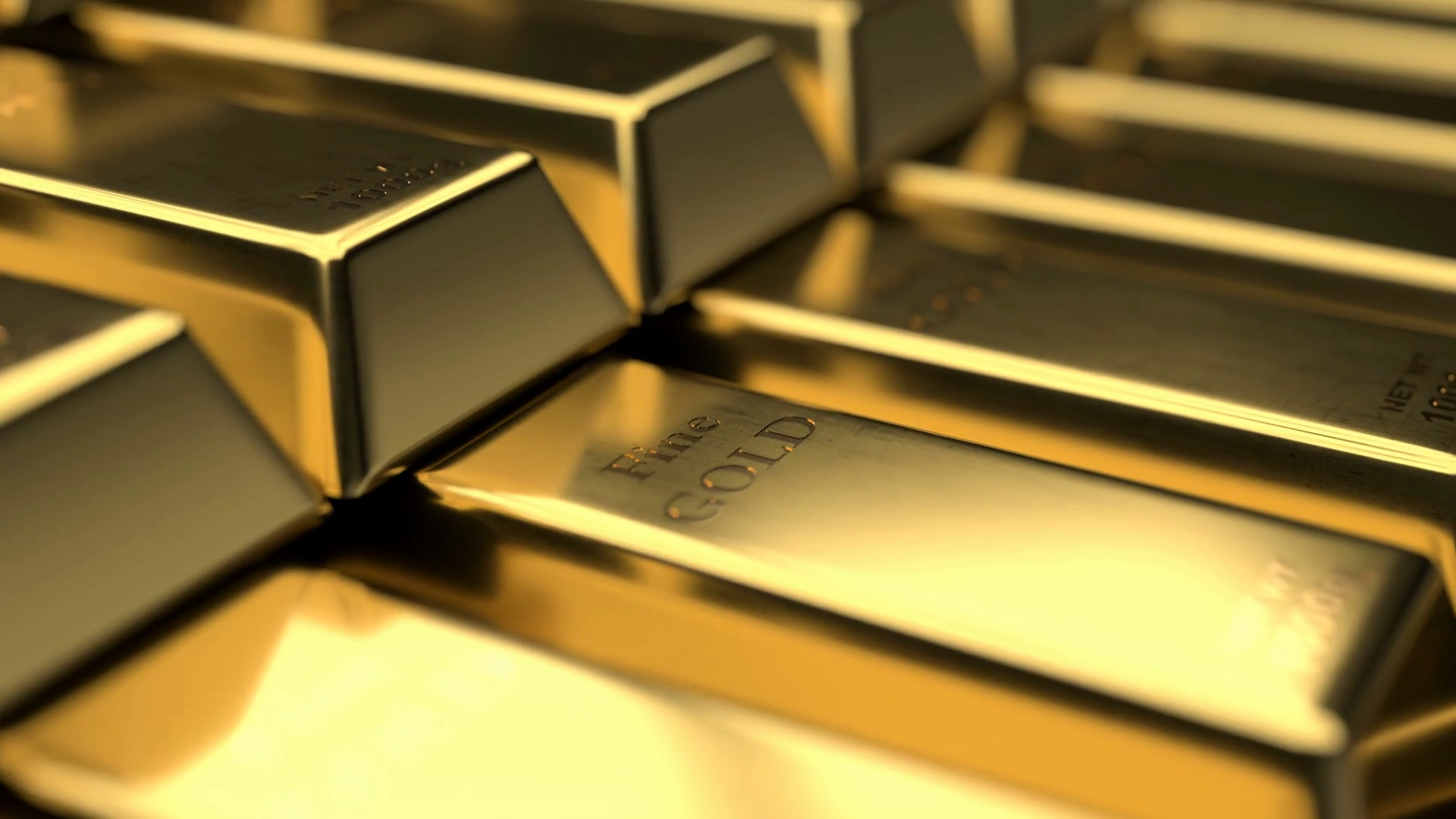 Close-up View Of Fine Gold Bars With Stock Footage SBV-334414060 ...