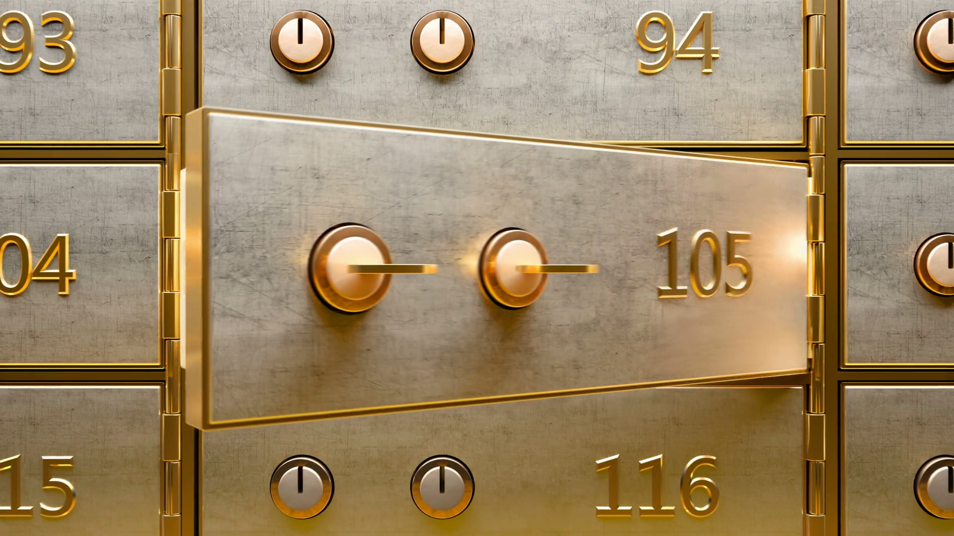 Empty safety deposit box opened by two golden keys Stock Video Footage ...