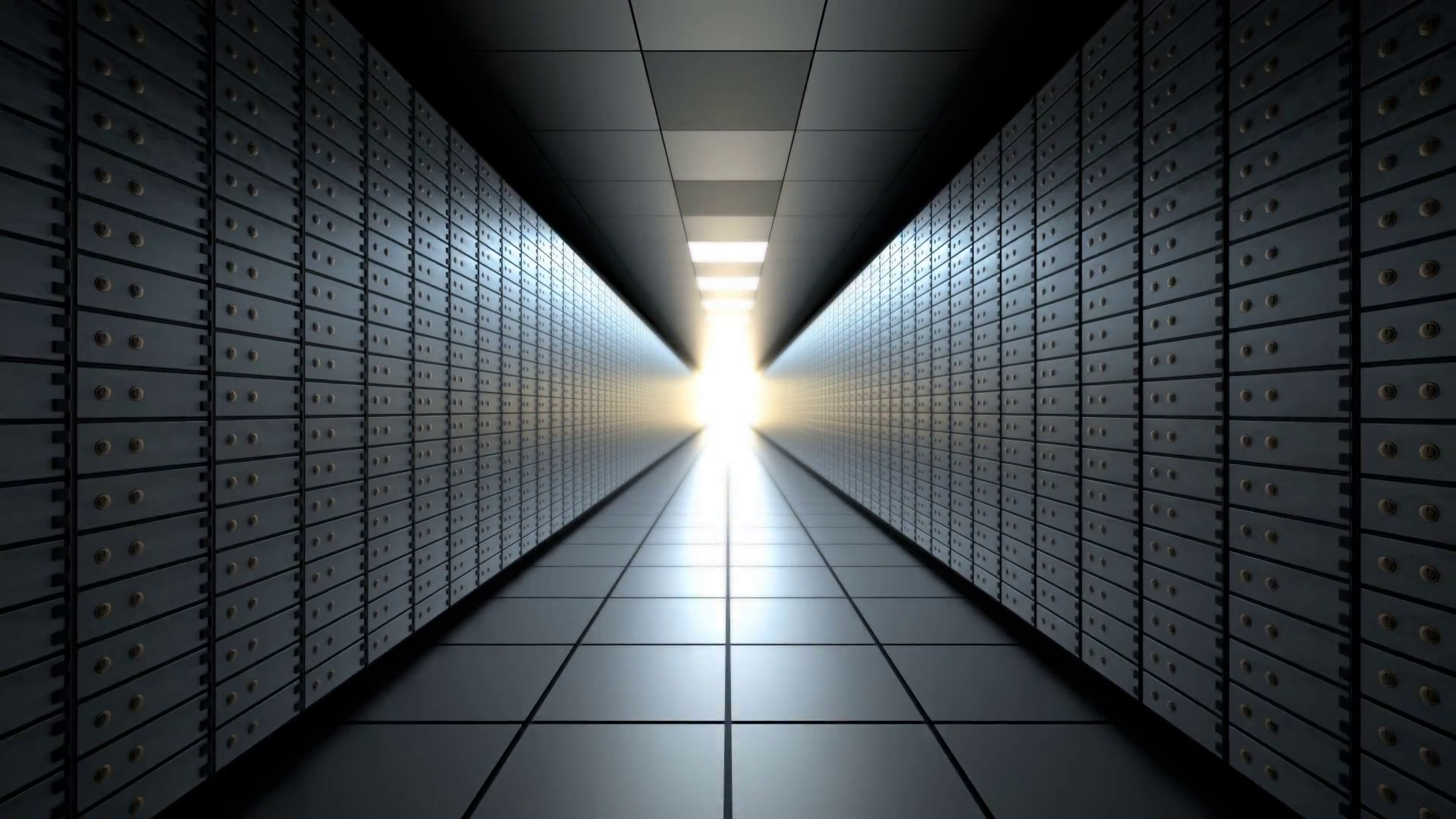 Long bank vault room Motion Background - Storyblocks
