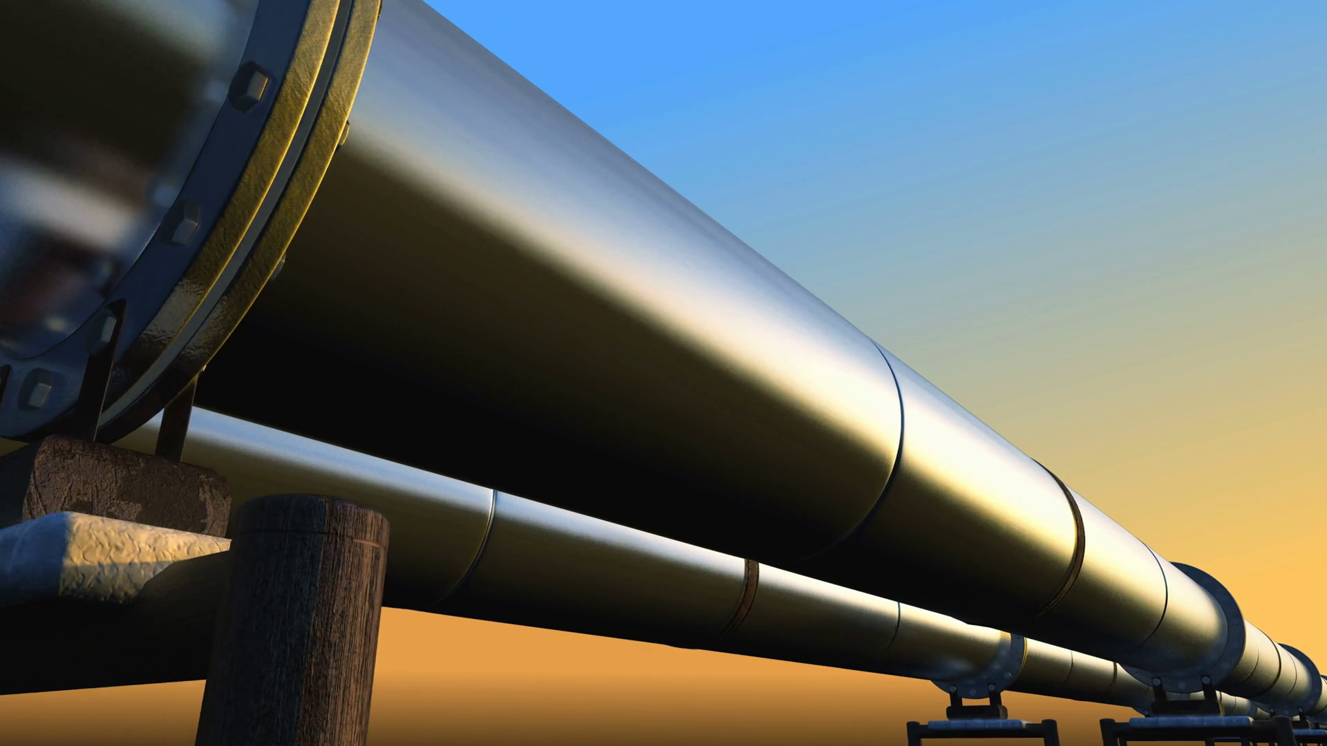 Pipelines Loop Perspective Tracking Clear Sky Stock Footage SBV ...