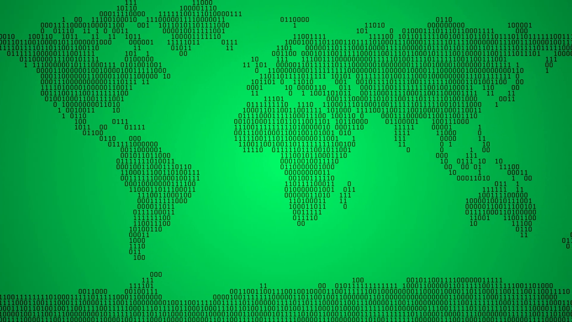 Binary World Map Scroll - Dark Green Stock Motion Graphics SBV ...