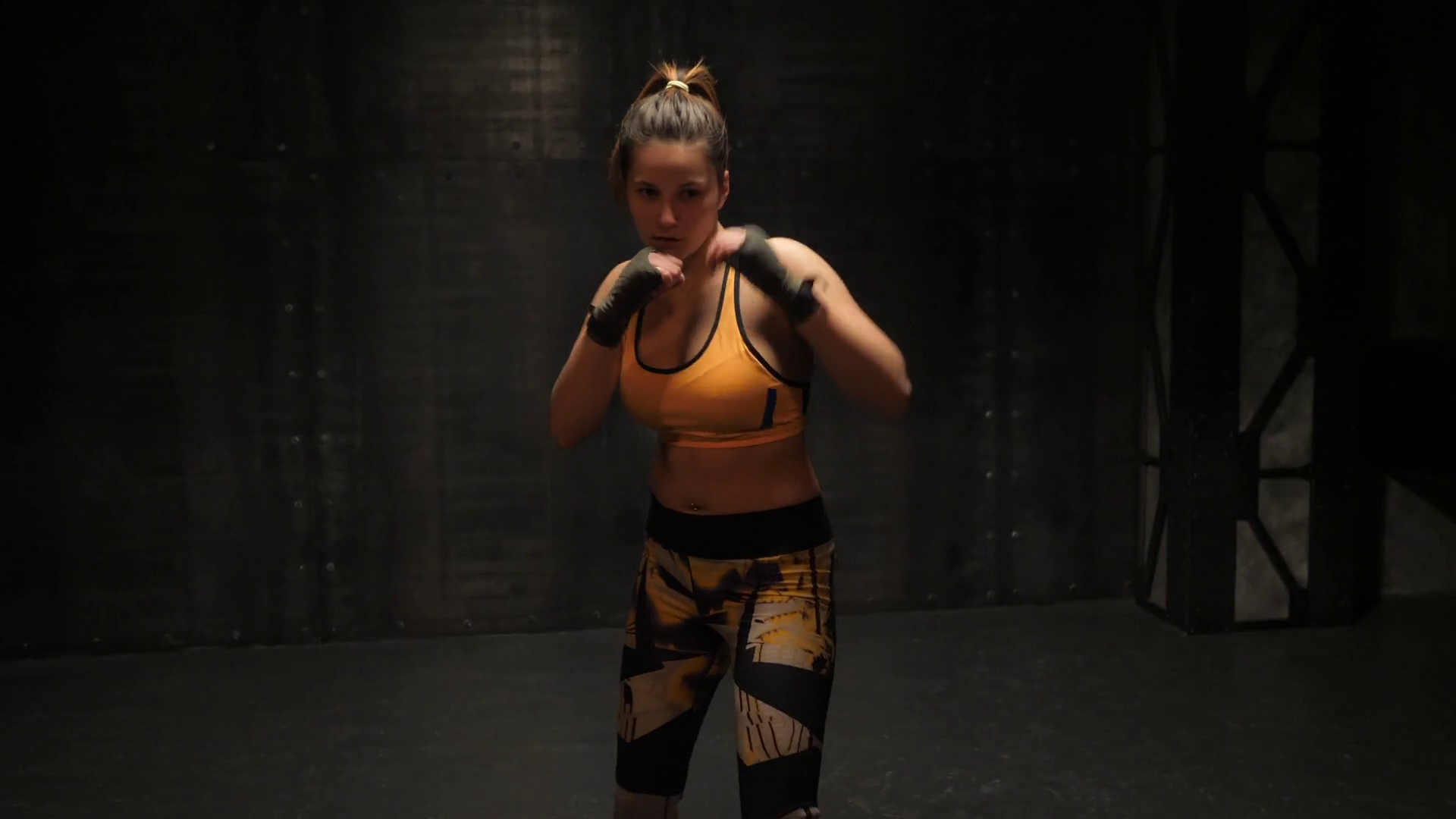 Close Up Young Woman Figther Mma Training Stock Footage SBV-320105855 ...