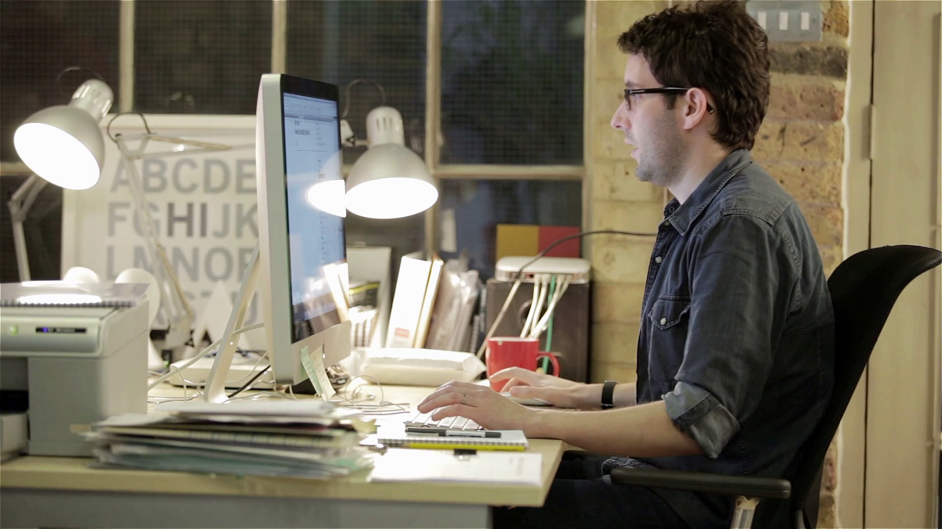 Design Studio: Designer At Work Stock Footage SBV-301262364 - Storyblocks